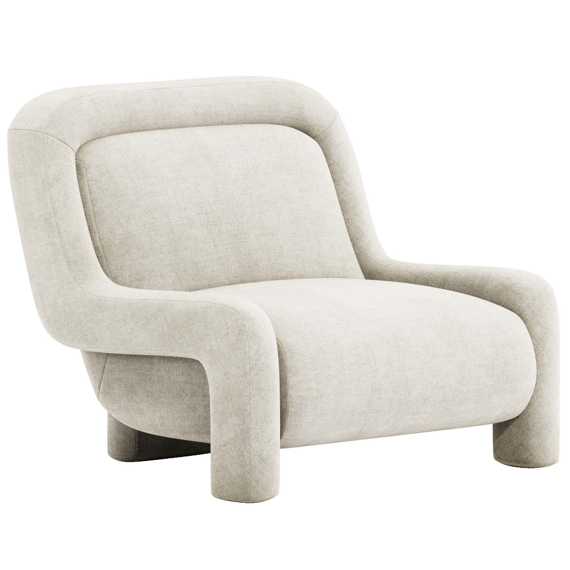 Ellis Chair by Mohair Pewter 3D model | CGTrader