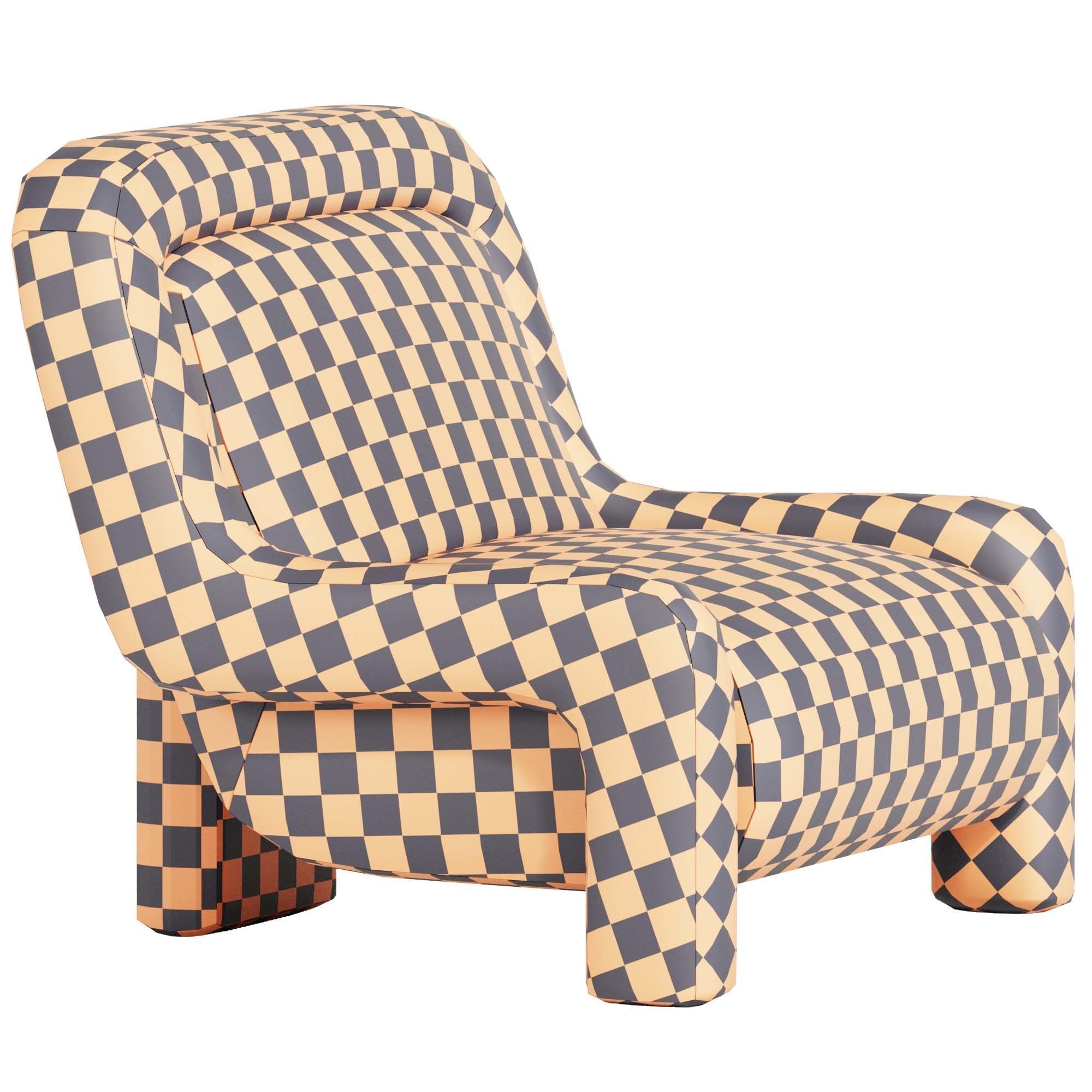 Ellis Chair by Mohair Pewter 3D model | CGTrader