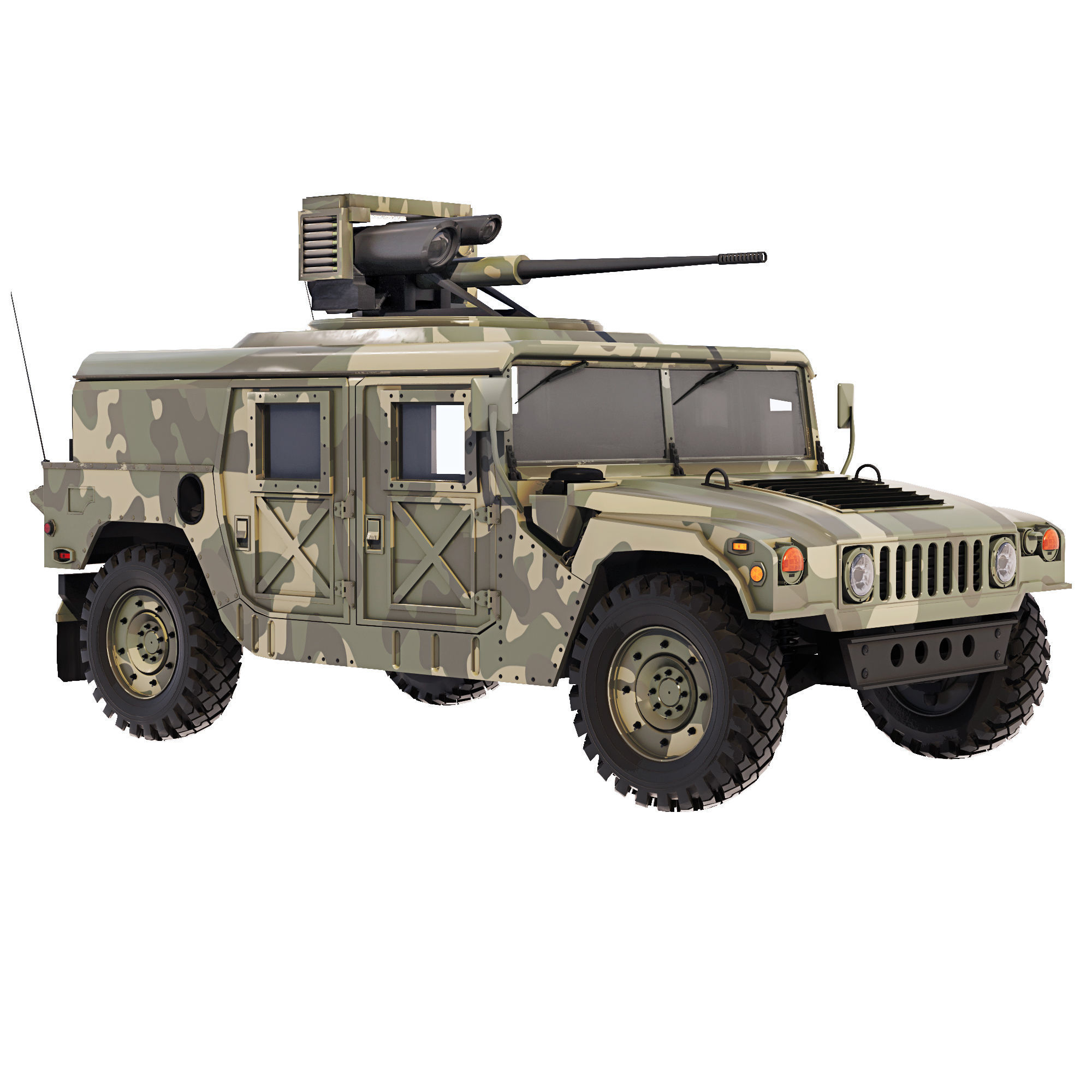 Humvee Military M242 Bushmaster 1989 3D model | CGTrader