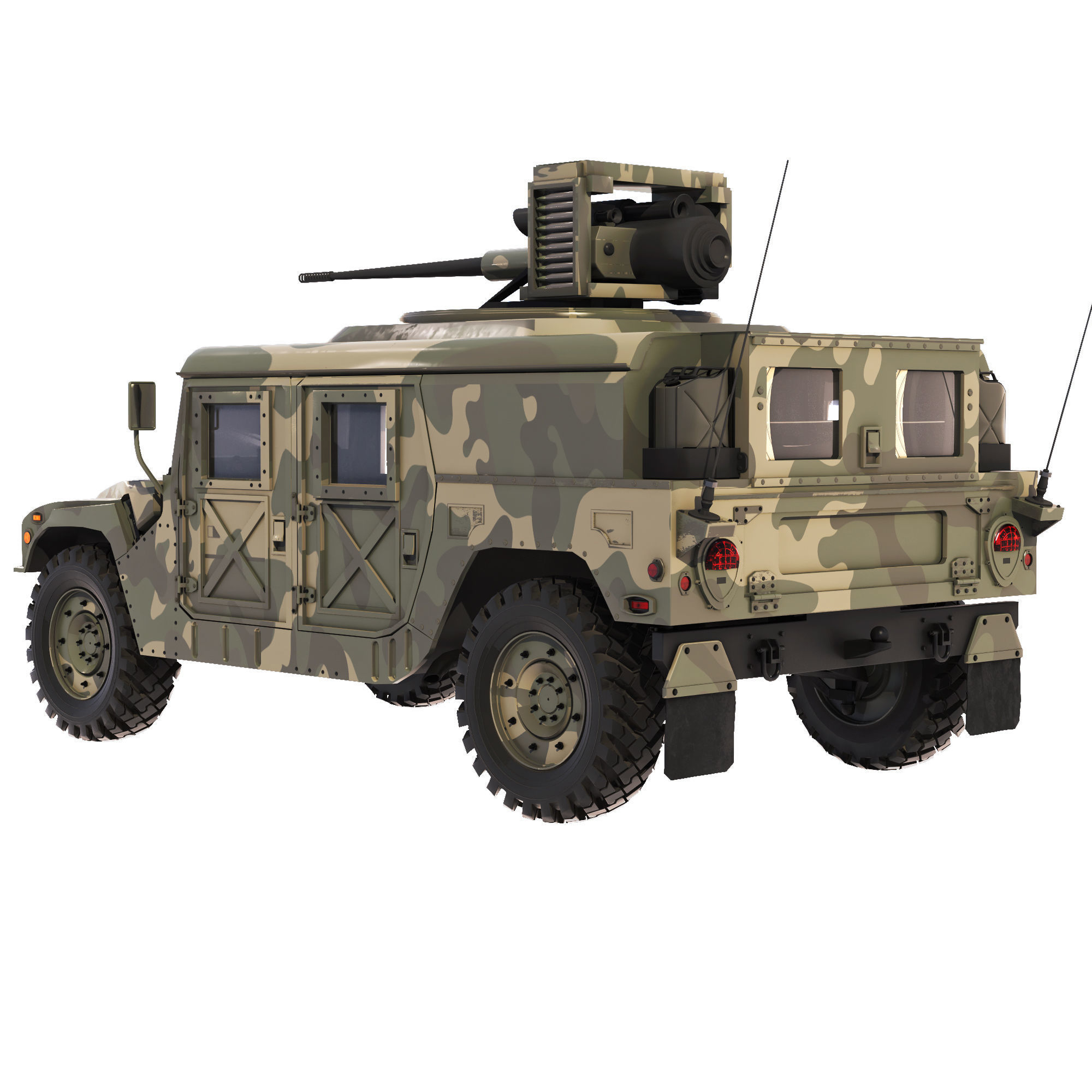 Humvee Military M242 Bushmaster 1989 3D model | CGTrader