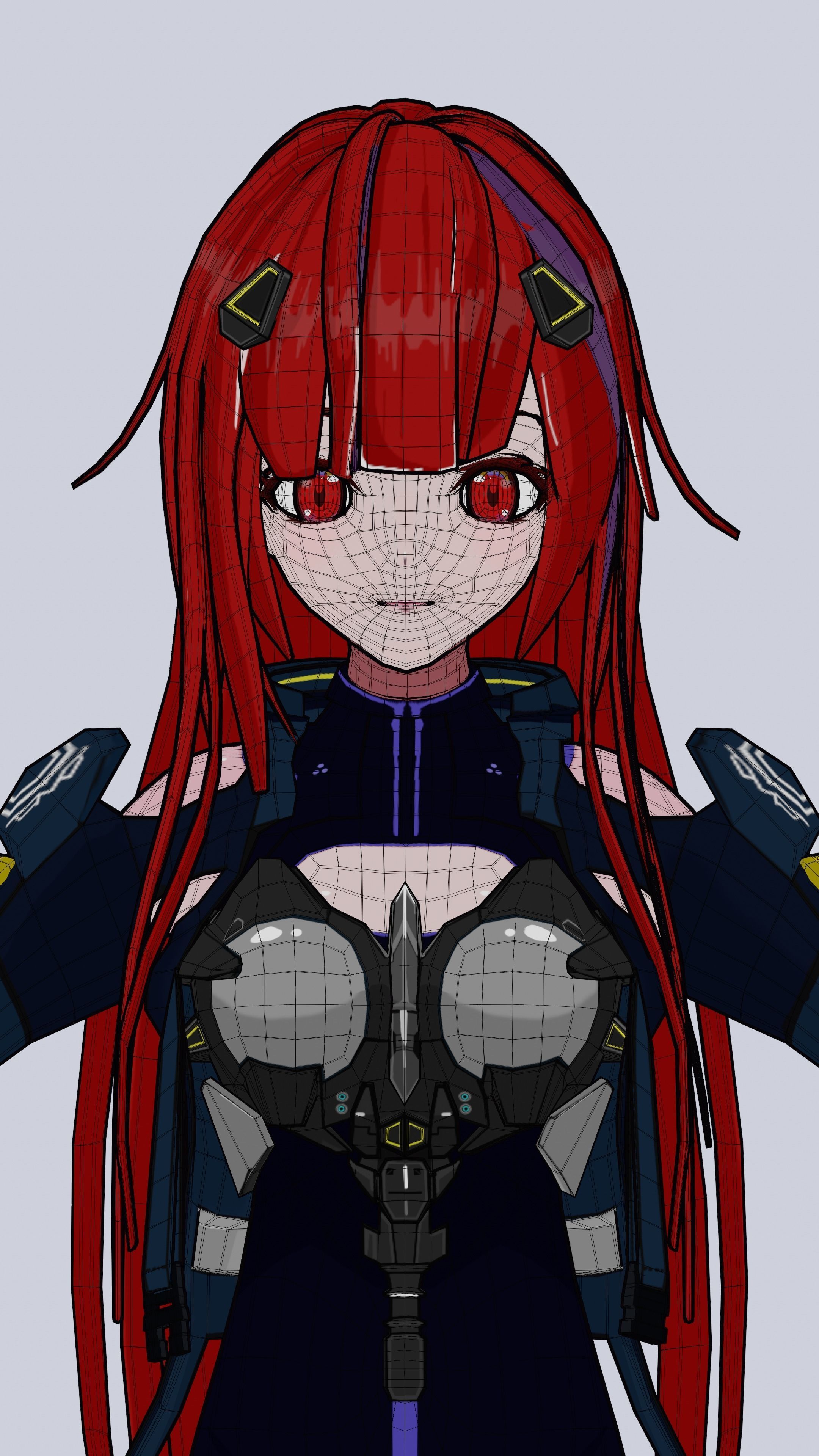 3d Model Anime Girl Codename Ignis Vr Ar Low Poly Cgtrader