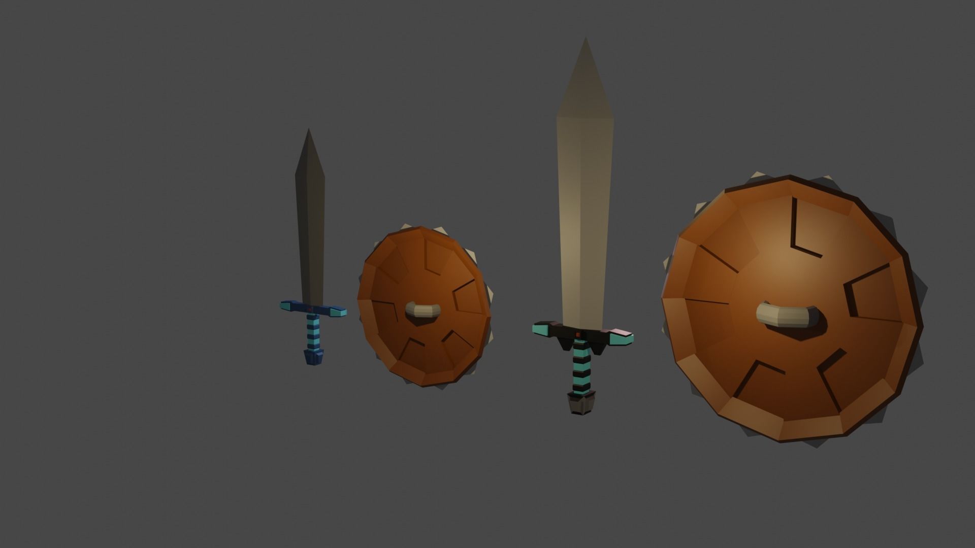 War sword and shield for game free VR / AR / low-poly 3D model | CGTrader
