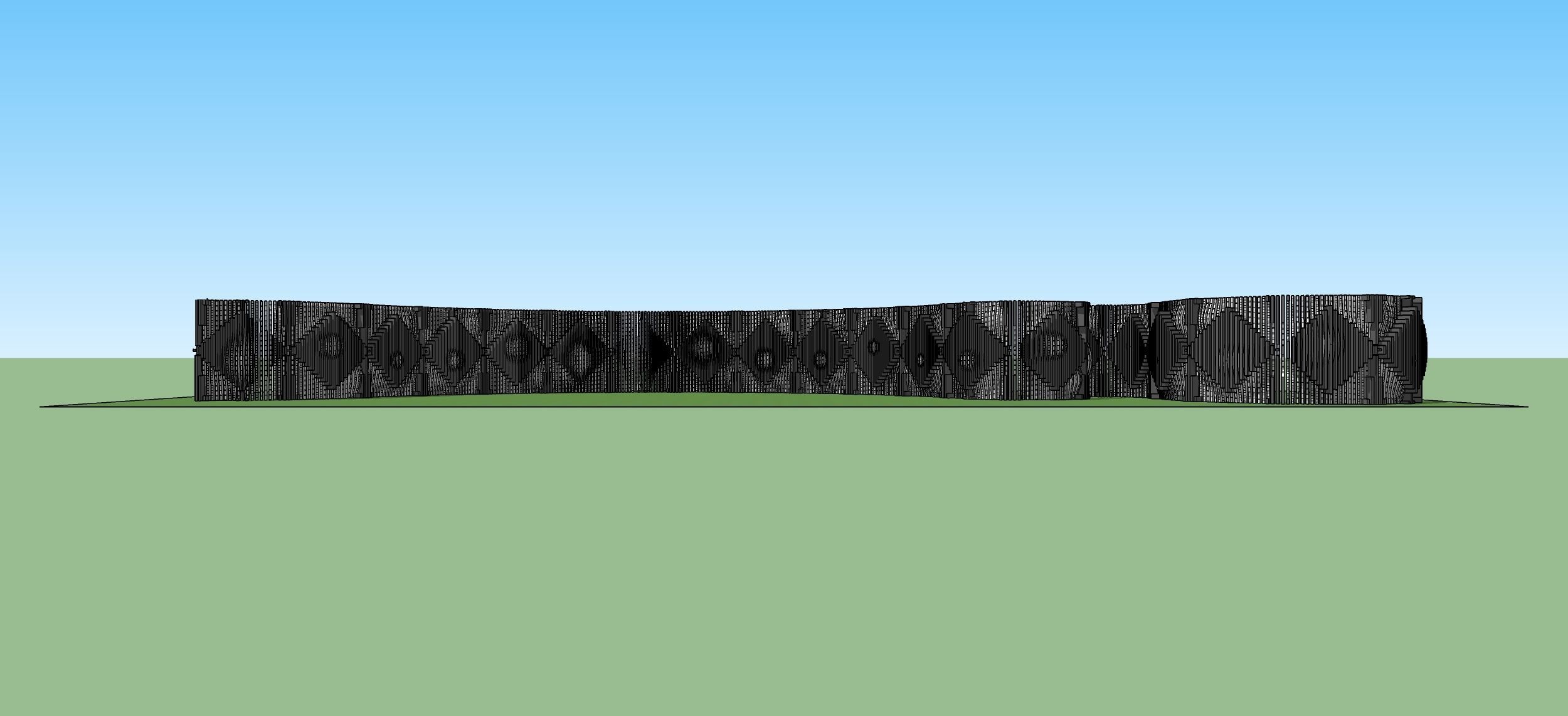 Ornamen slice motif artdeco 3d sketchup 3D model | CGTrader