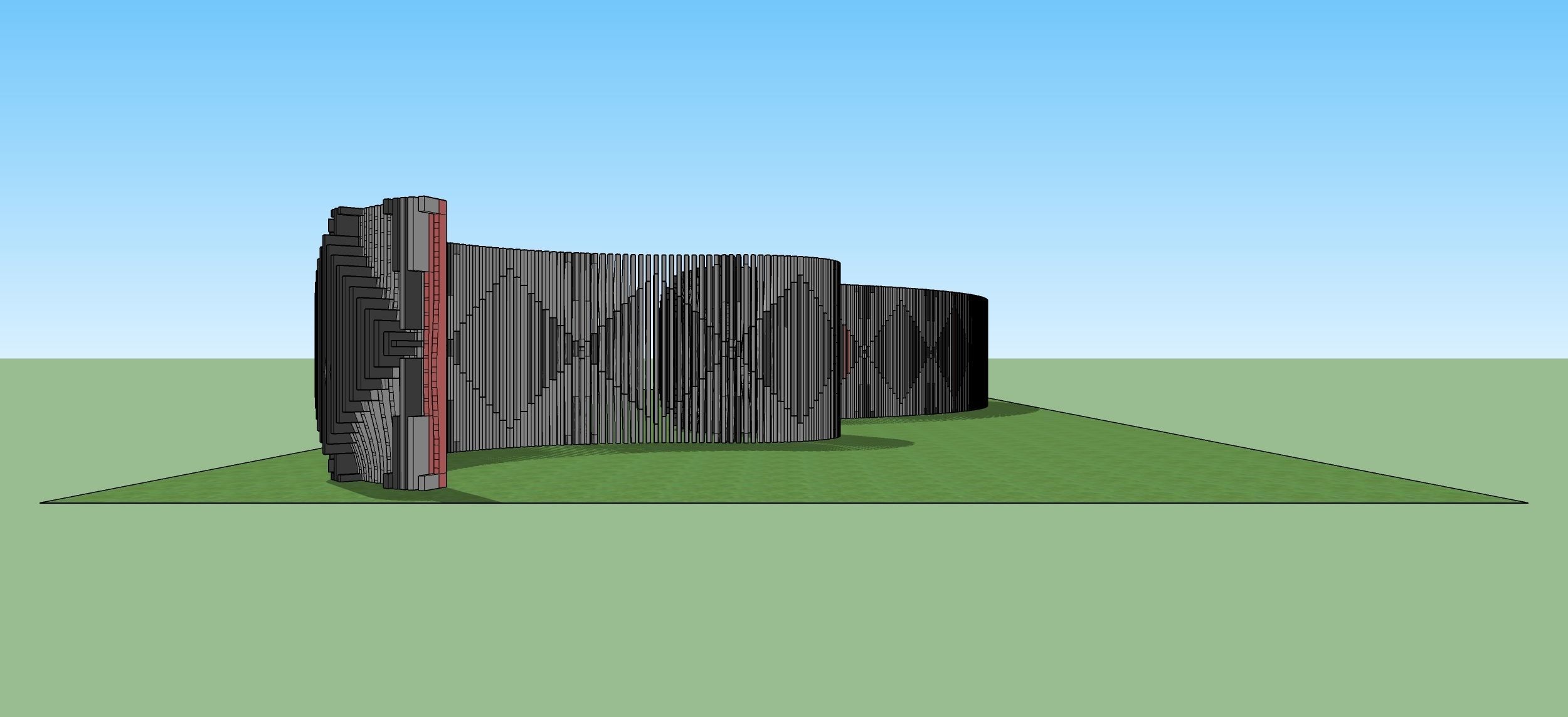 Ornamen slice motif artdeco 3d sketchup 3D model | CGTrader