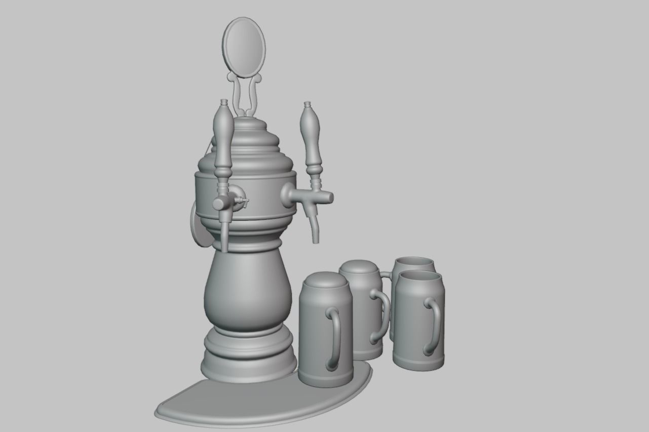 Classic Bavarian beer tap 3D model | CGTrader