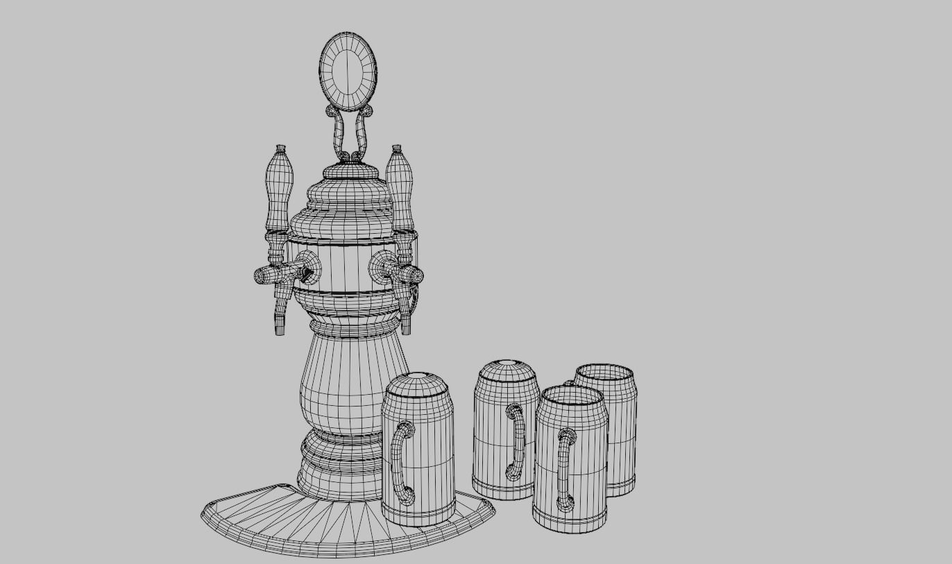 Classic Bavarian beer tap 3D model | CGTrader