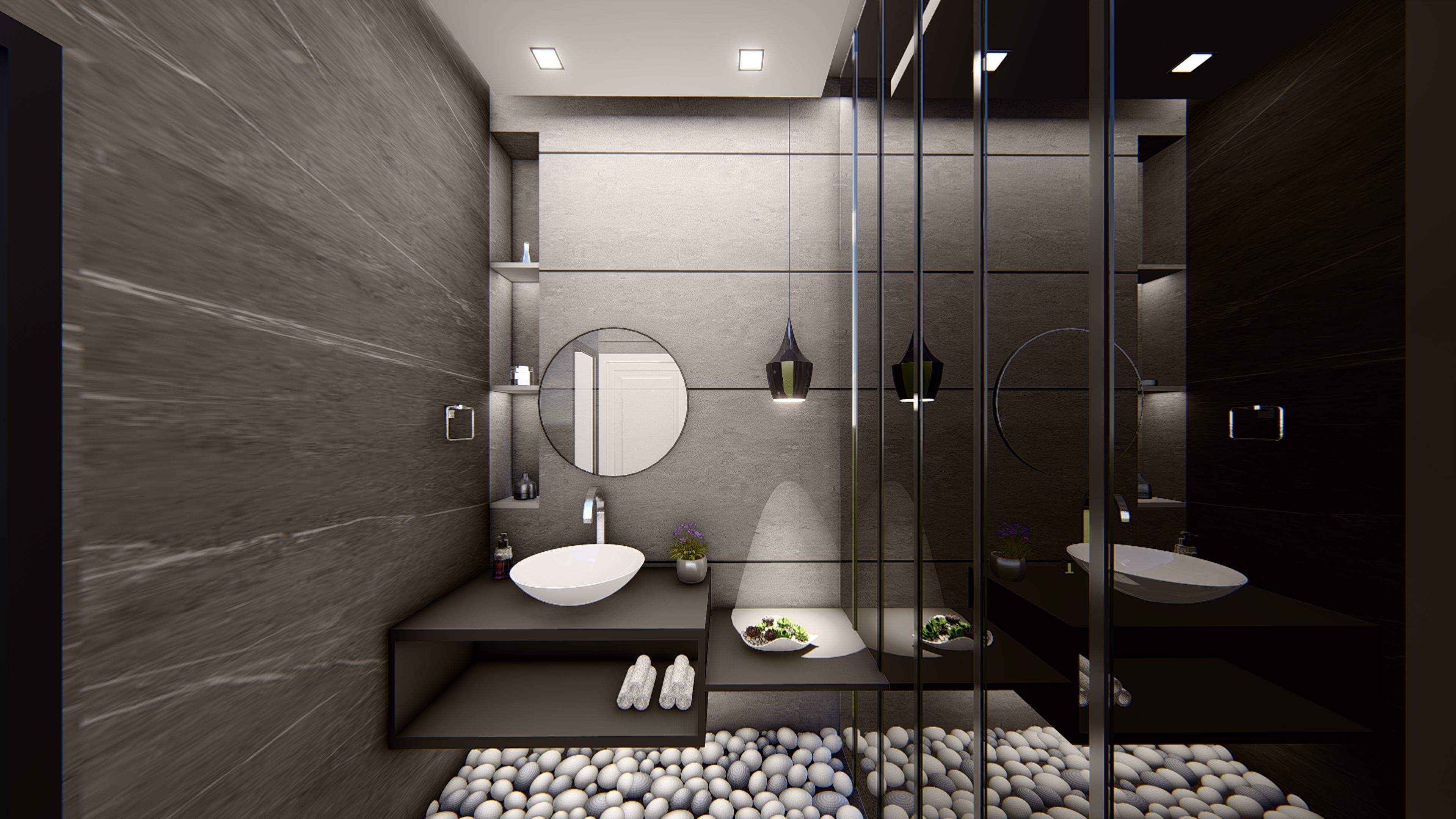 INTERIOR DESIGN OF A POWDER TOILET 3D model | CGTrader
