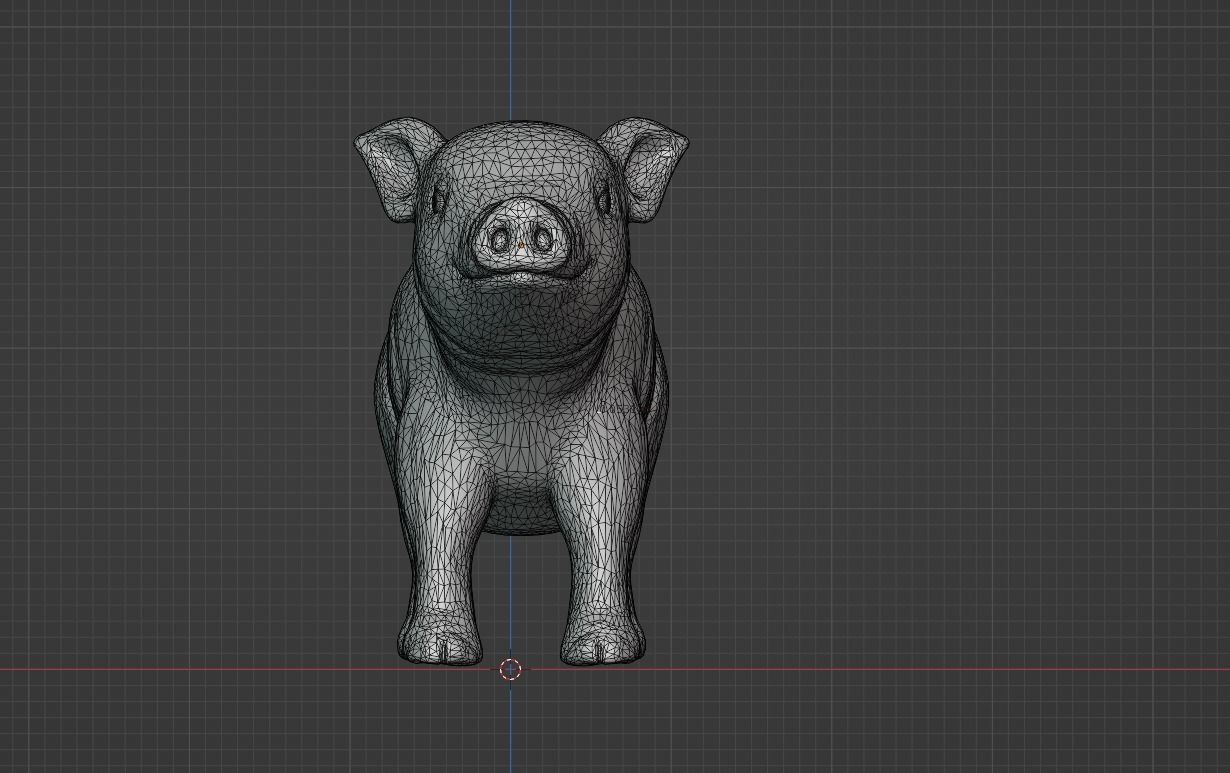 Cartoony piglet and low poly version 3D model | CGTrader