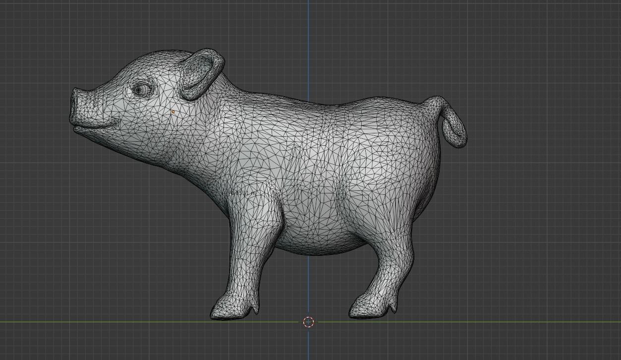Cartoony piglet and low poly version 3D model | CGTrader
