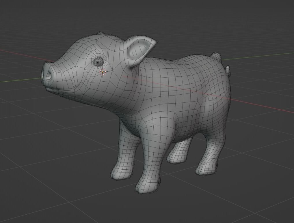 Cartoony piglet and low poly version 3D model | CGTrader