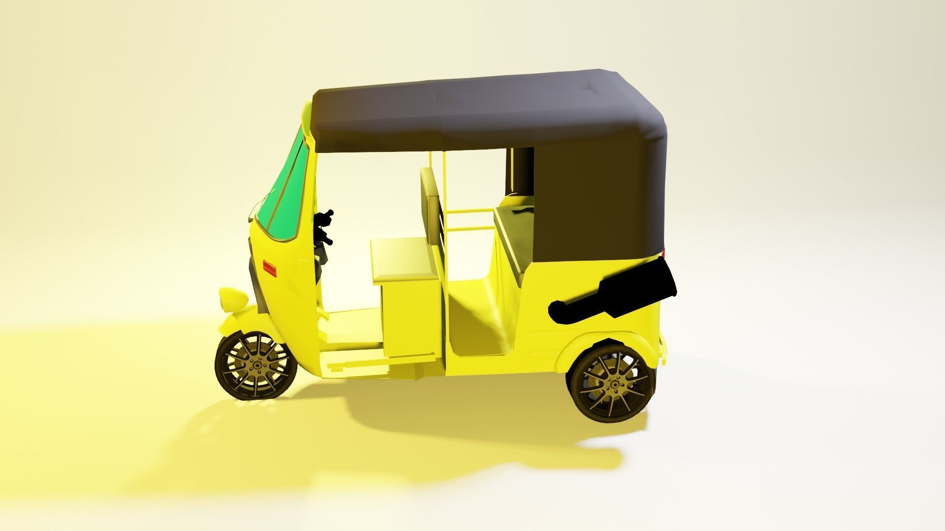 3D model rickshaw 3D model Render in blender VR / AR / low-poly | CGTrader