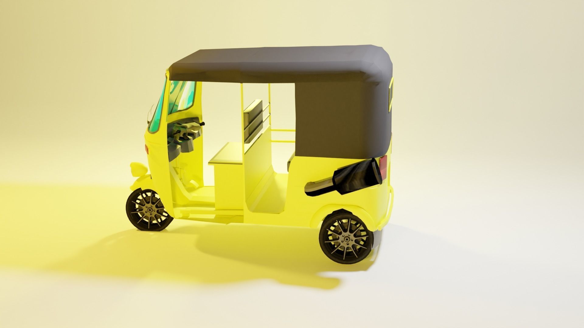 3D model rickshaw 3D model Render in blender VR / AR / low-poly | CGTrader