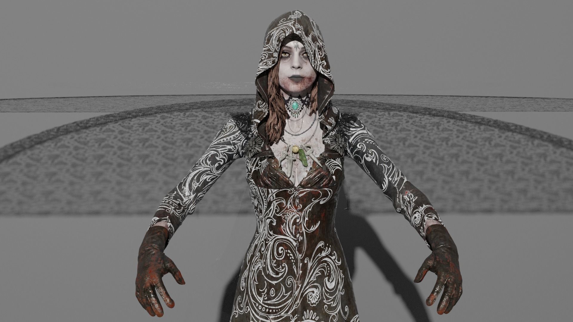 Daniela Dimitrescu 3d Model Rigged Cgtrader
