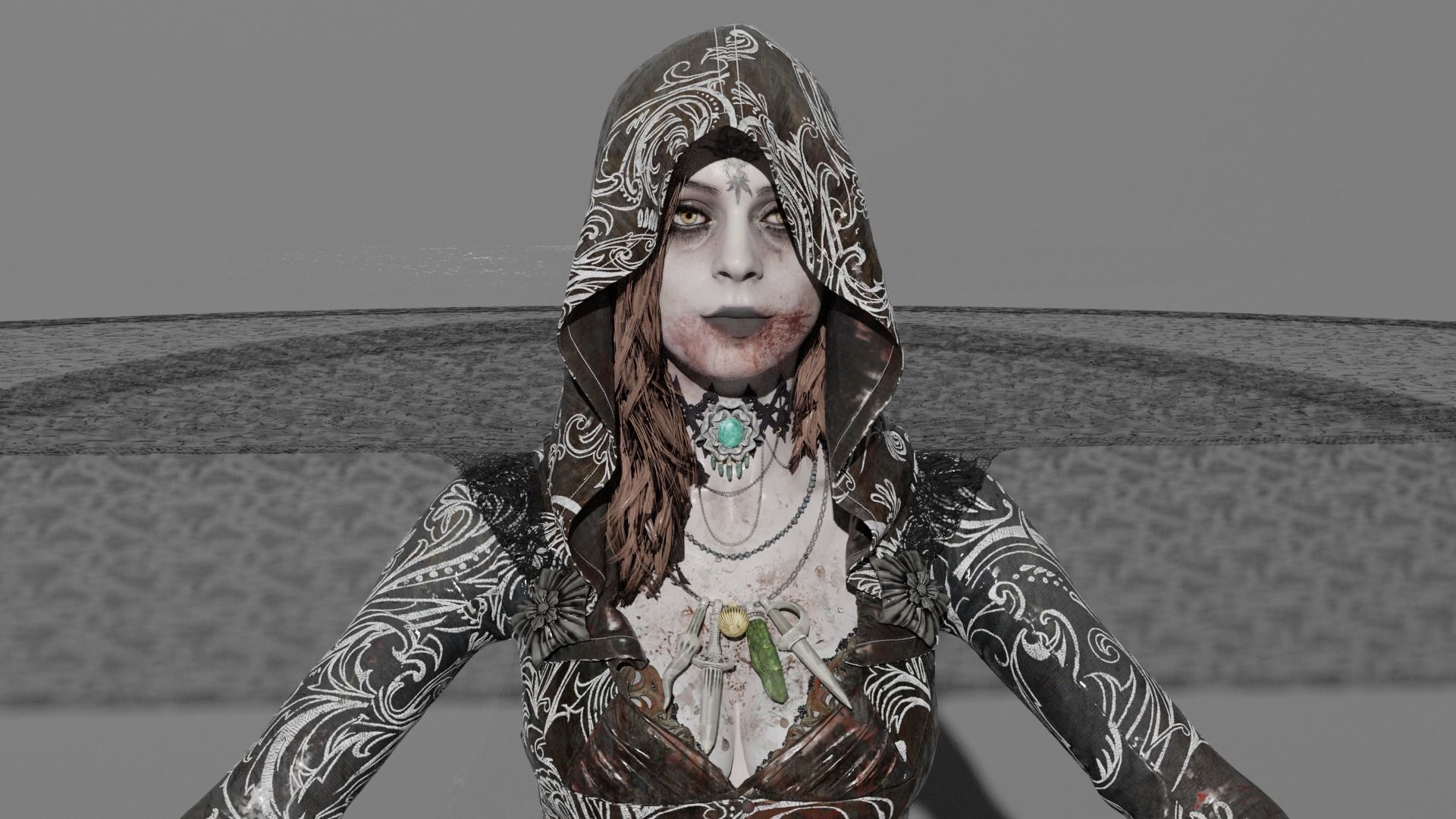 Daniela Dimitrescu 3d Model Rigged Cgtrader