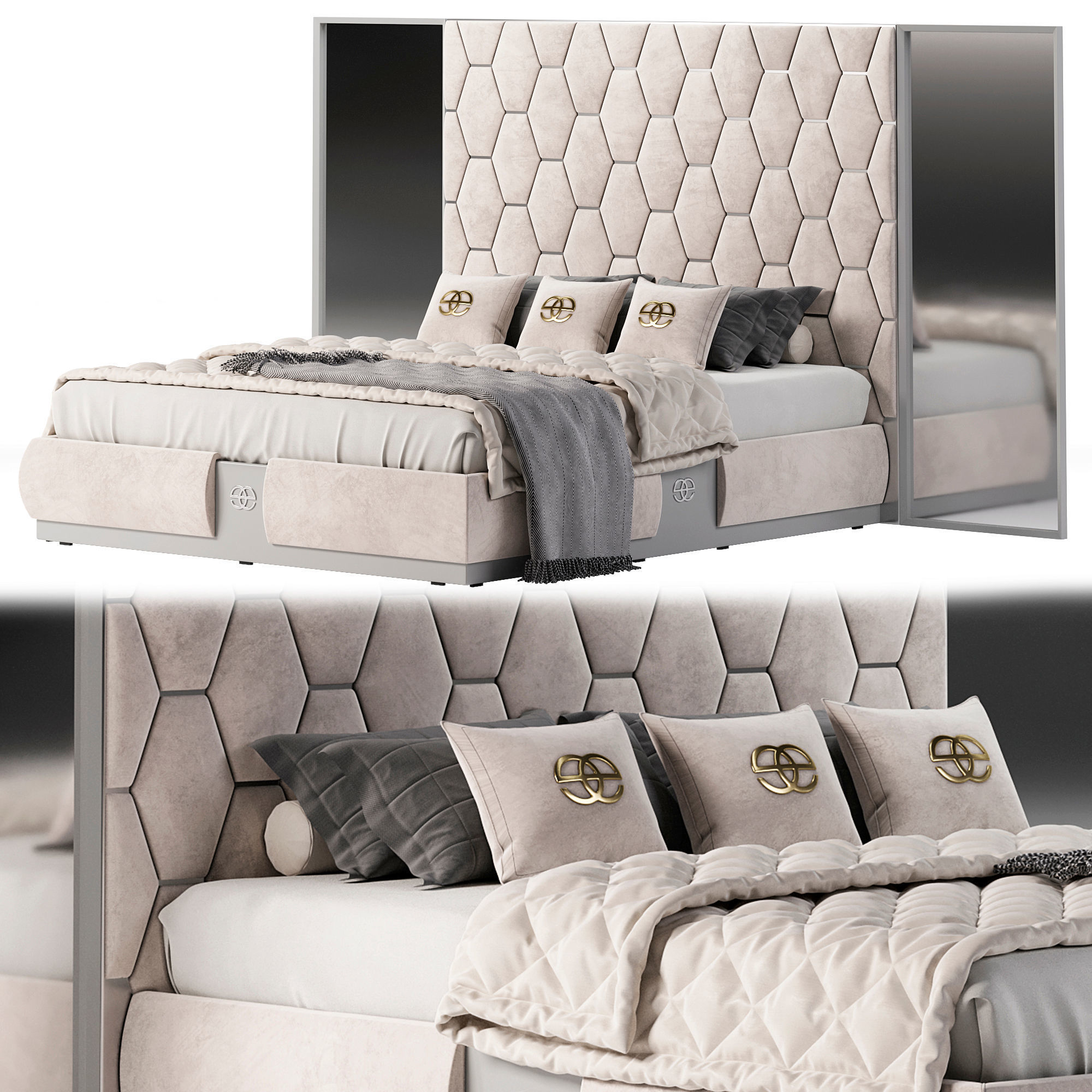 LUXOR Bed by Elve Luxury 3D model | CGTrader