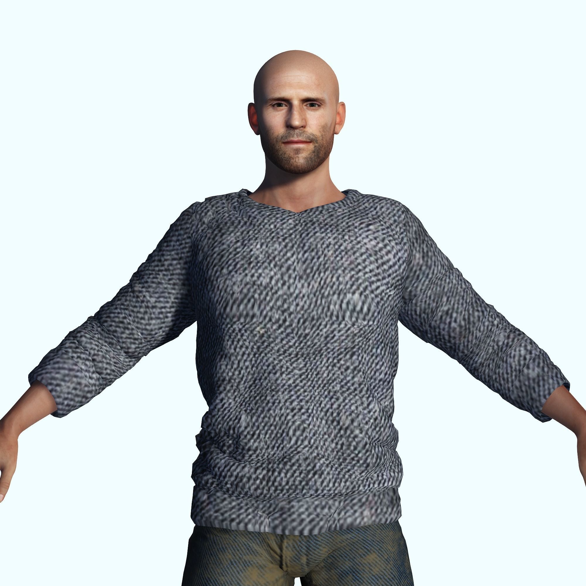 3D model Jason Statham 3D Rigged model ready for animation VR / AR ...