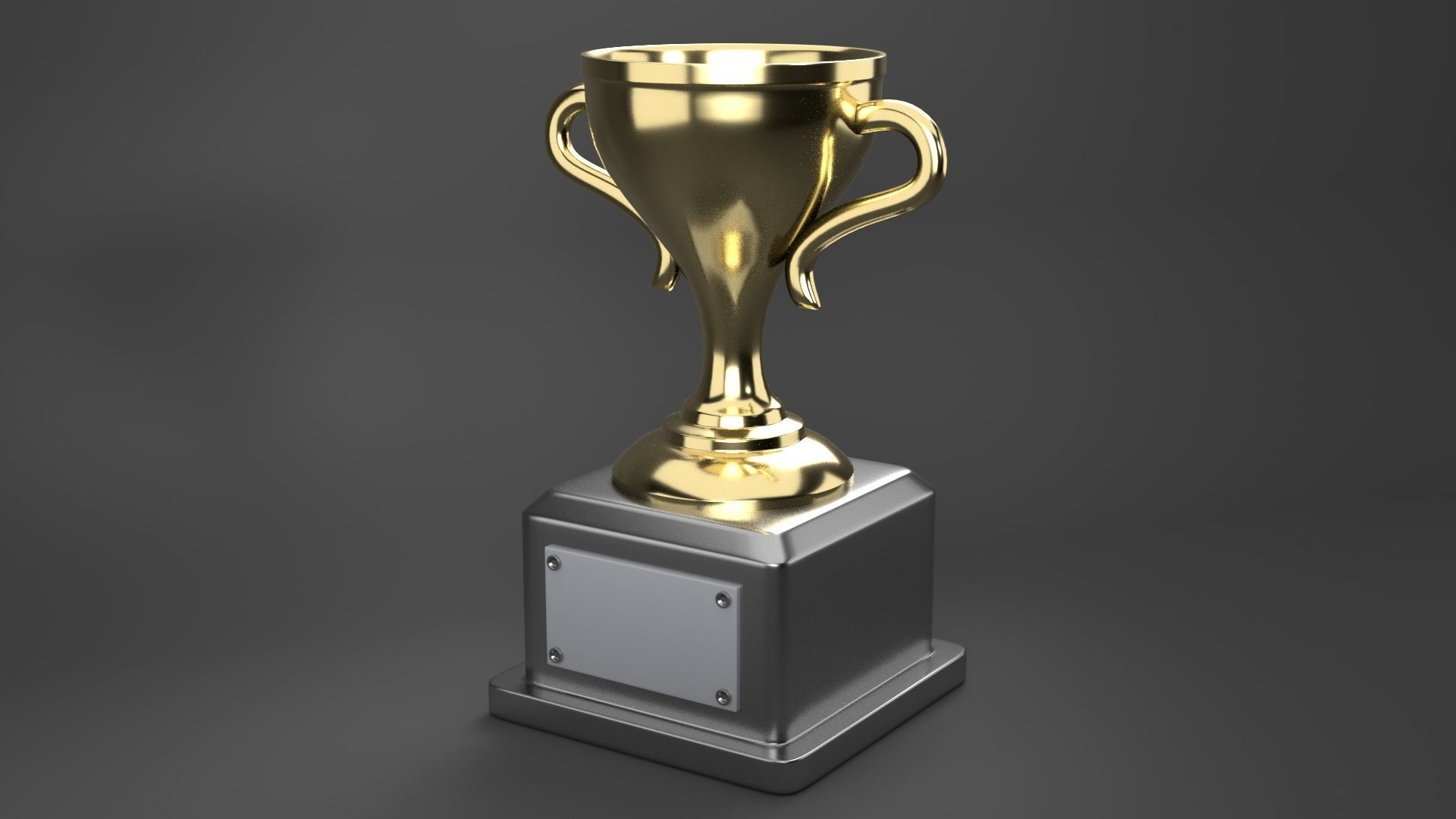 3d Model Small Trophy Vr Ar Low Poly Cgtrader