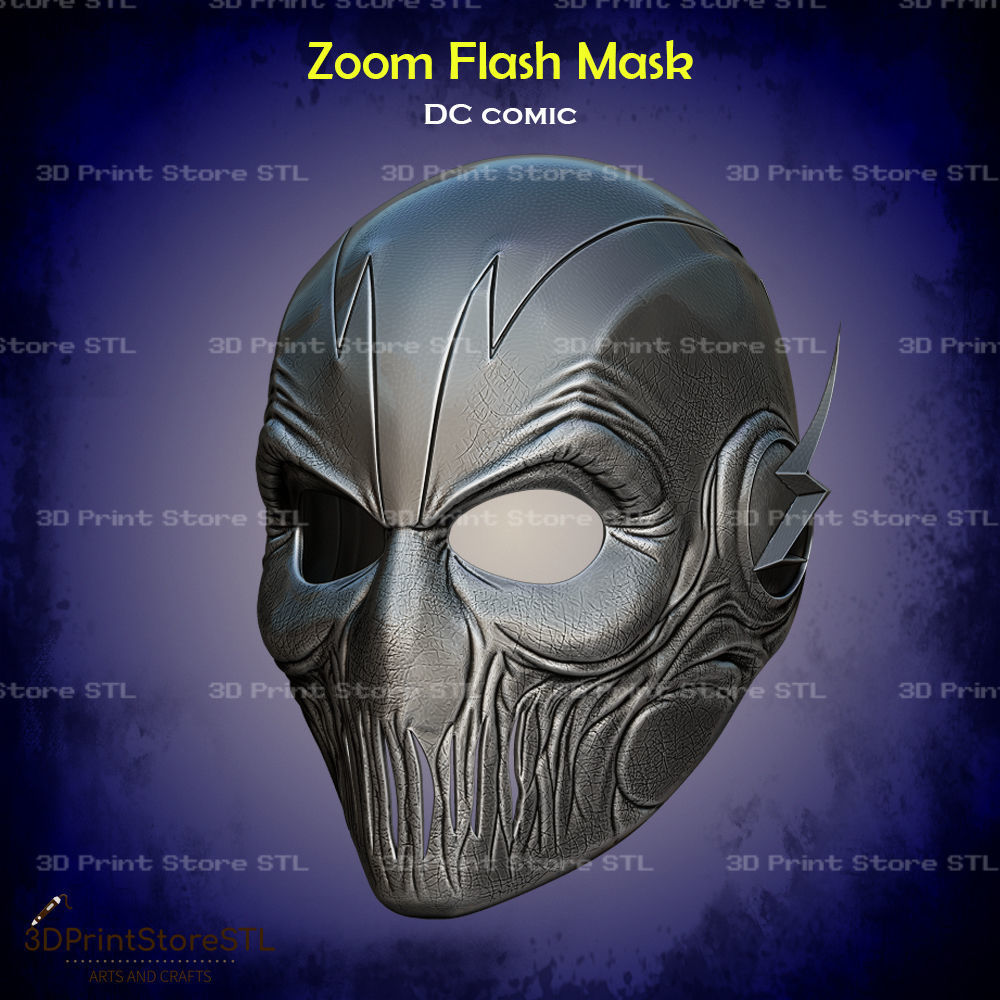 Zoom Flash Mask Cosplay DC - STL File 3D model 3D printable | CGTrader