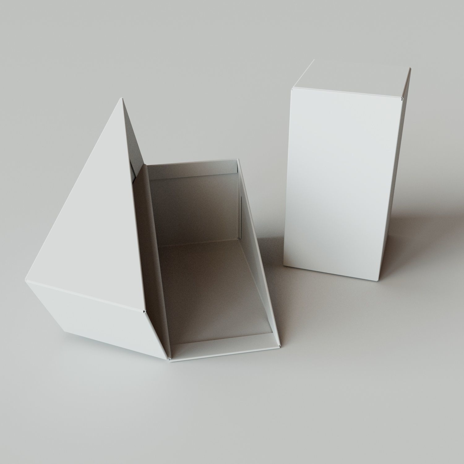 Wide triangular flip-top box - Package 3D model 3D model | CGTrader