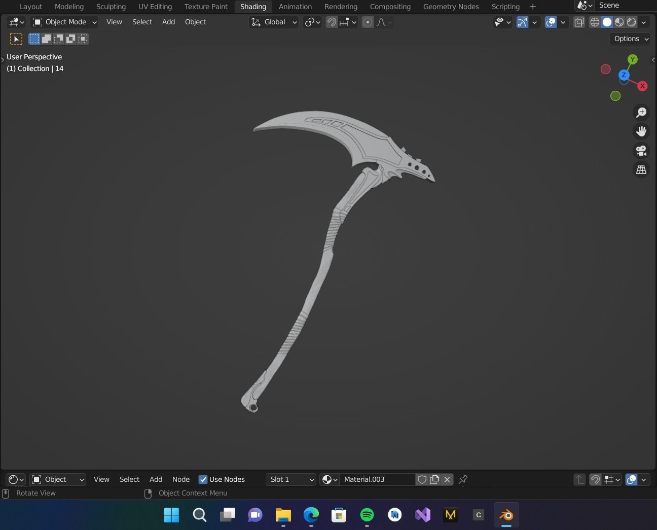 3D model Scythe sacrificial axe VR / AR / low-poly | CGTrader
