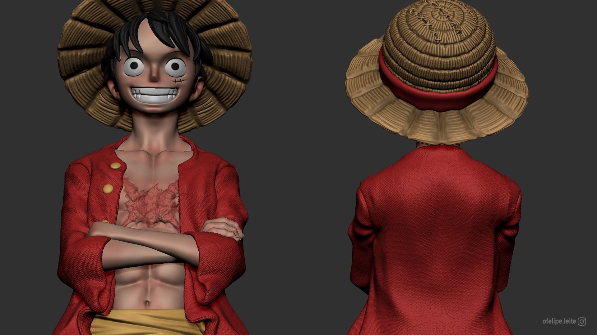 Monkey D Luffy 3D model 3D printable | CGTrader