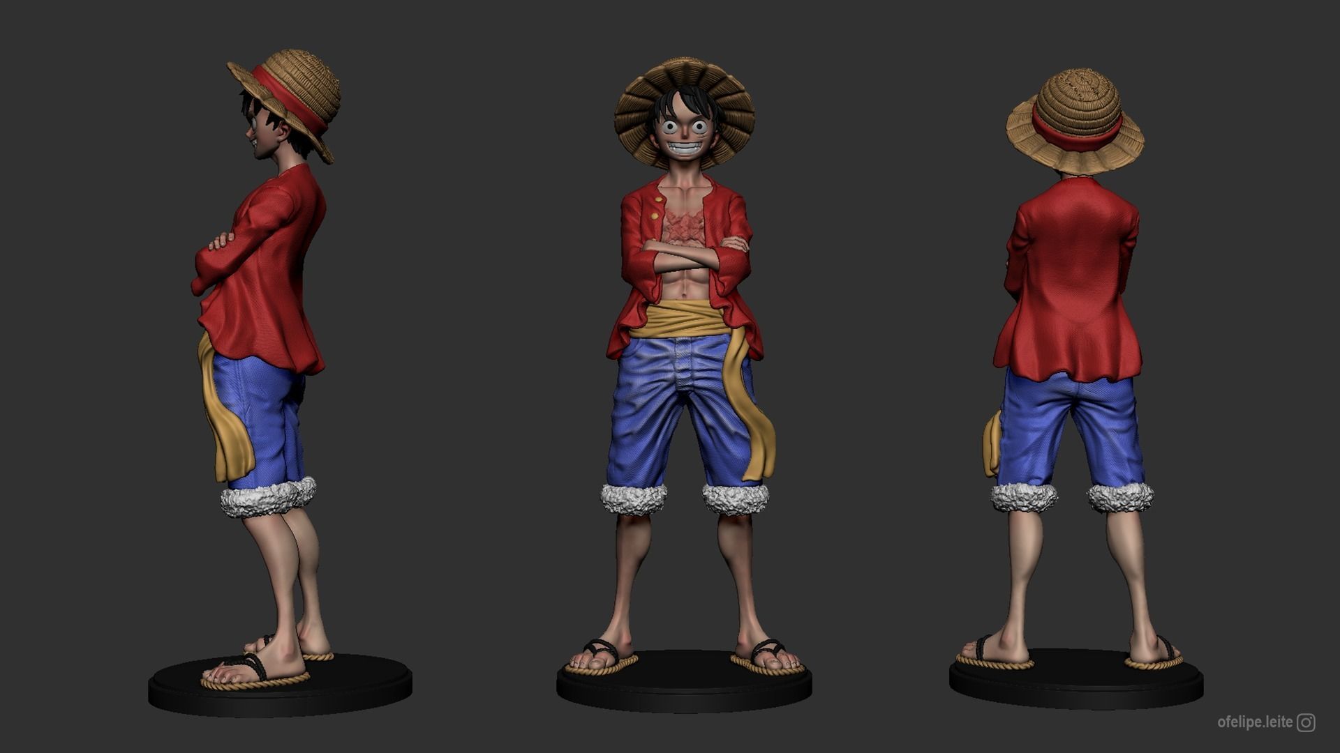 Monkey D Luffy 3D model 3D printable | CGTrader