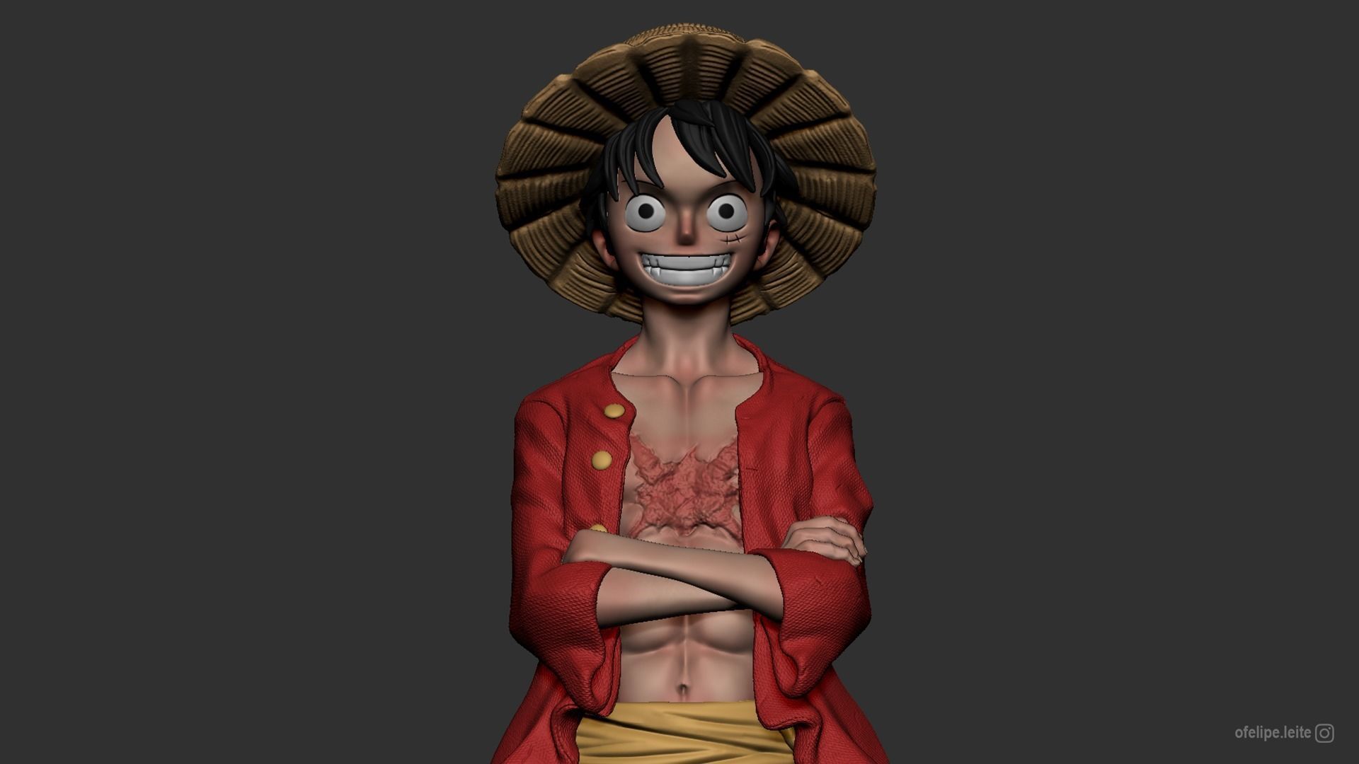 Monkey D Luffy 3D model 3D printable | CGTrader