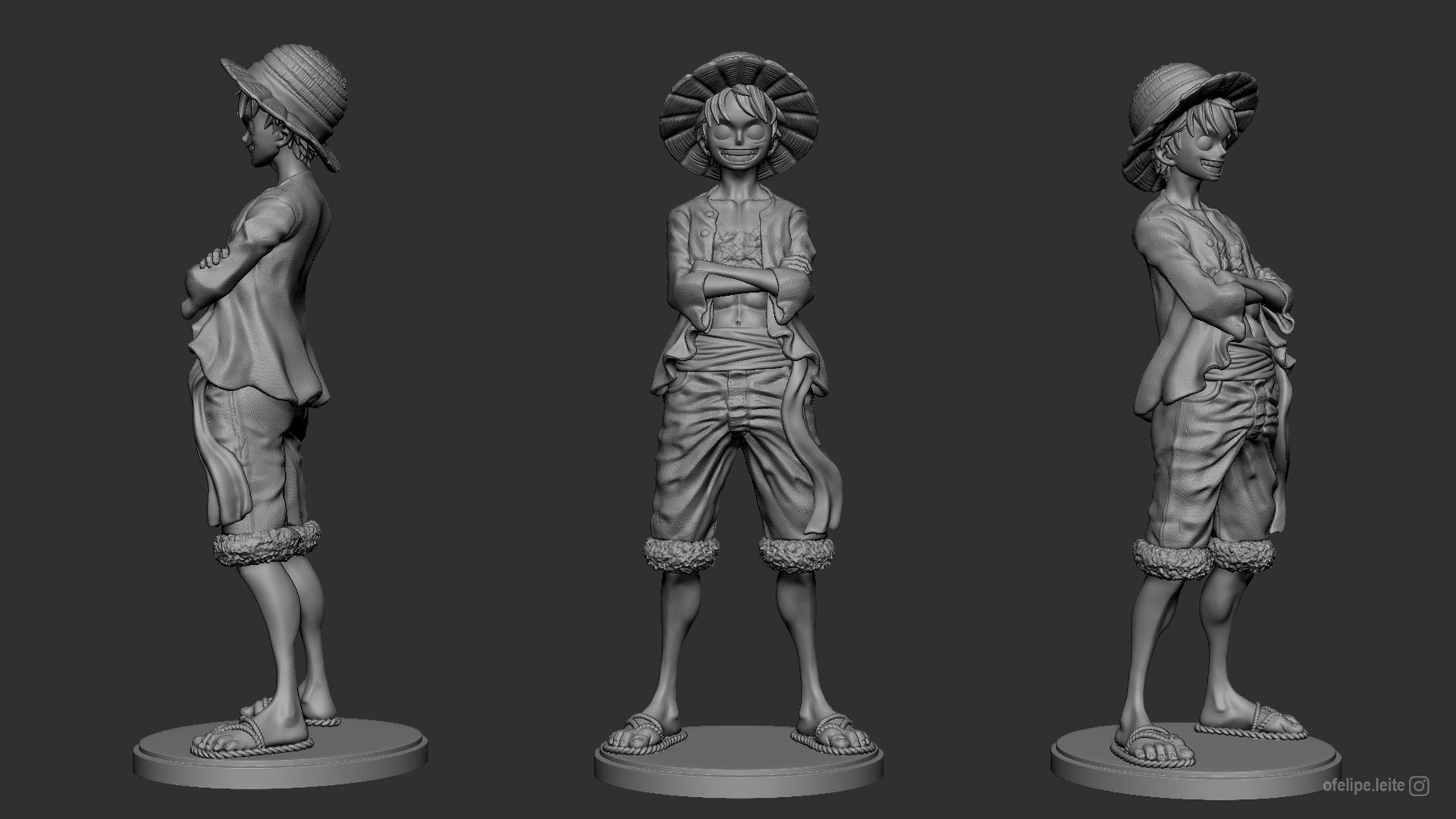 Monkey D Luffy 3D model 3D printable | CGTrader