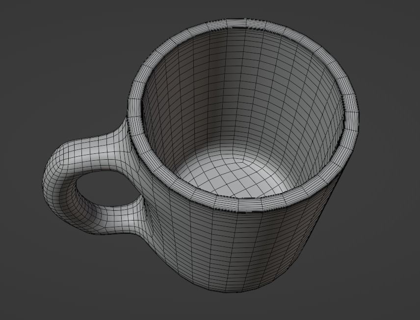 3D model Mug - Gray VR / AR / low-poly | CGTrader