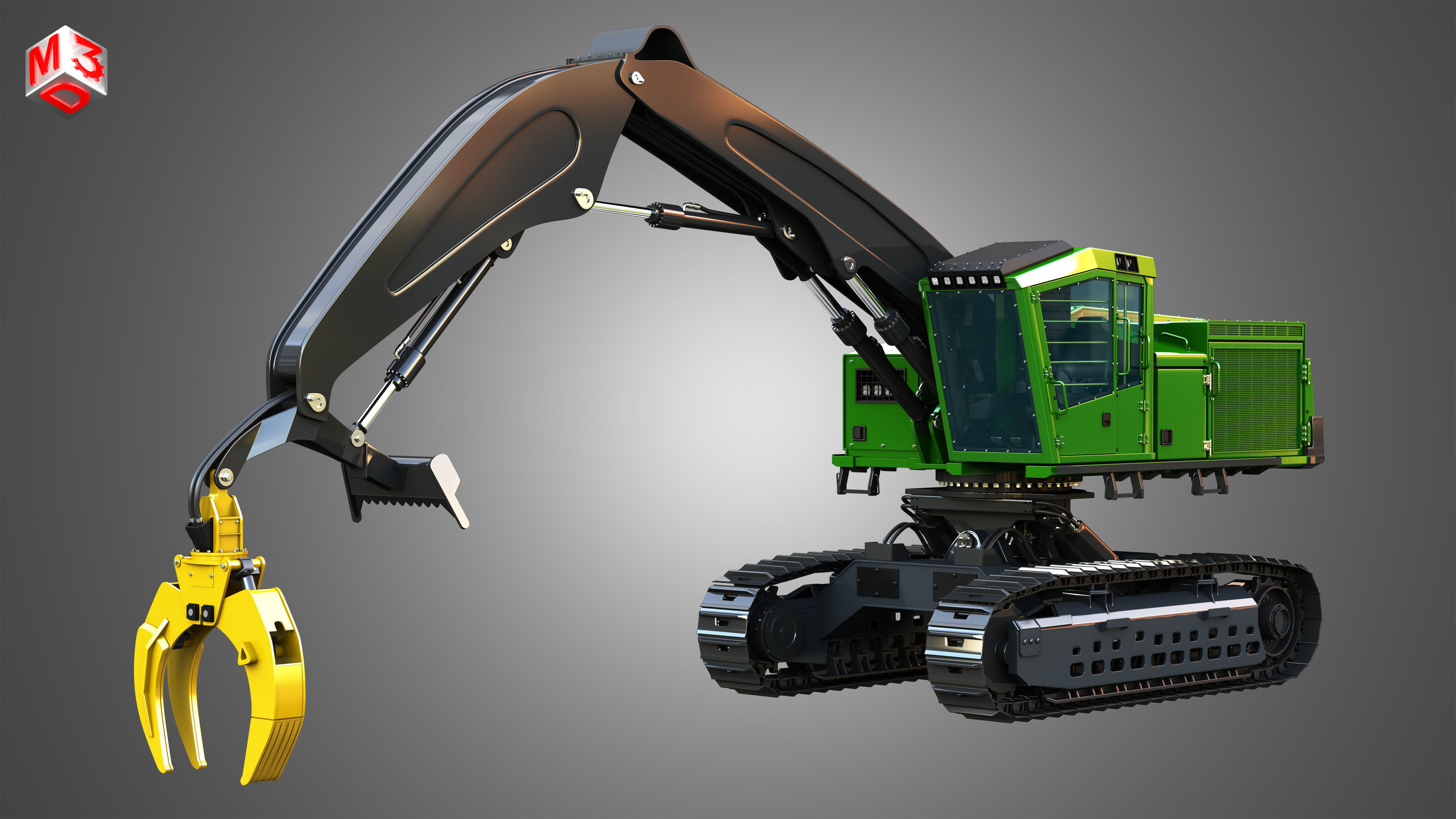 959MH Tracked Log Loader 3D model | CGTrader