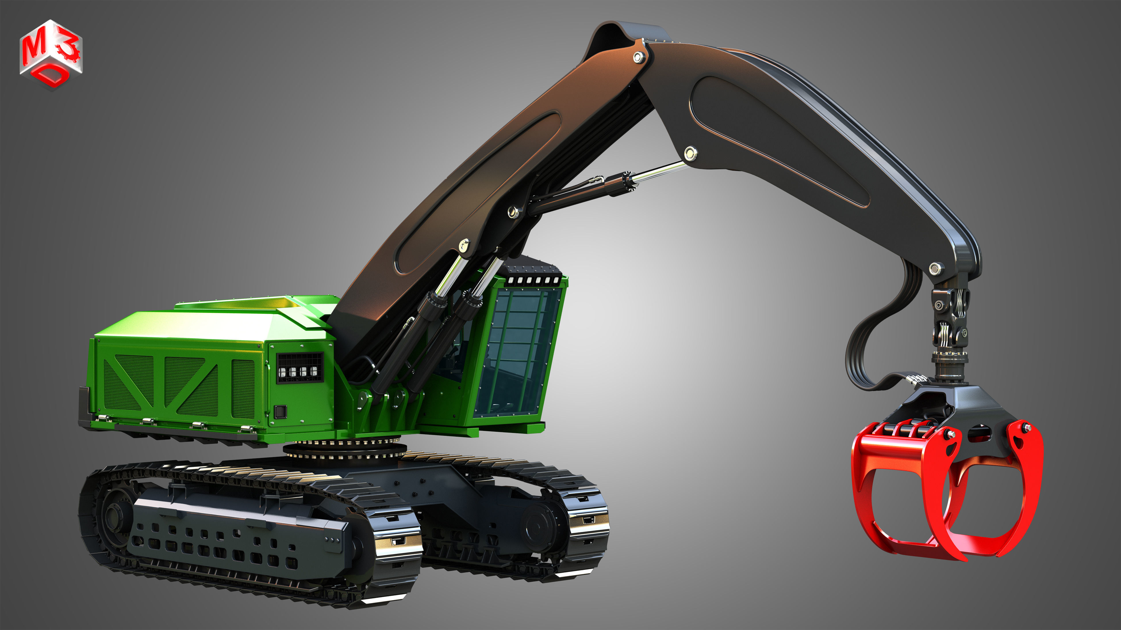 953MH Tracked Log Loader 3D model | CGTrader