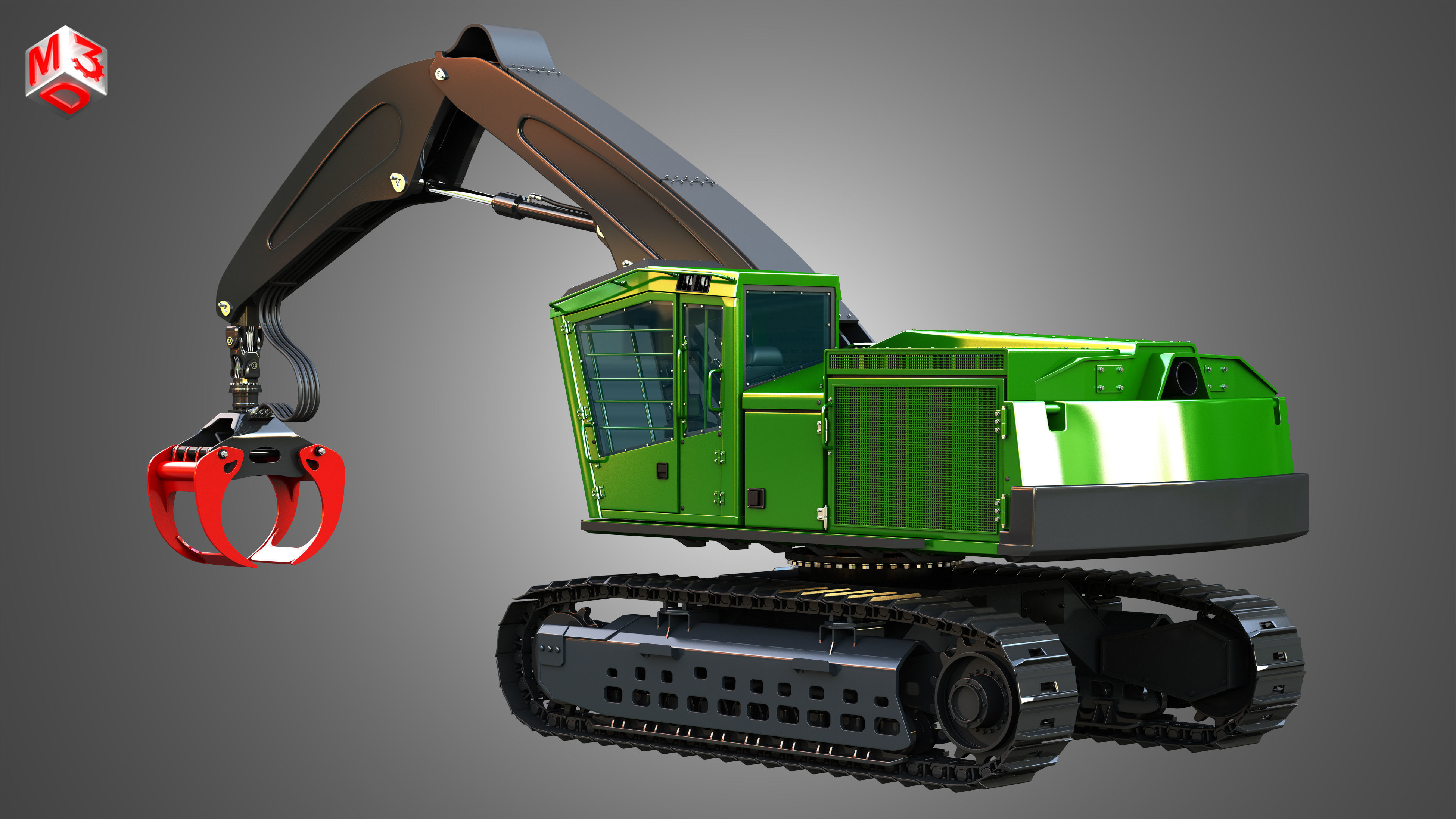 953MH Tracked Log Loader 3D model | CGTrader