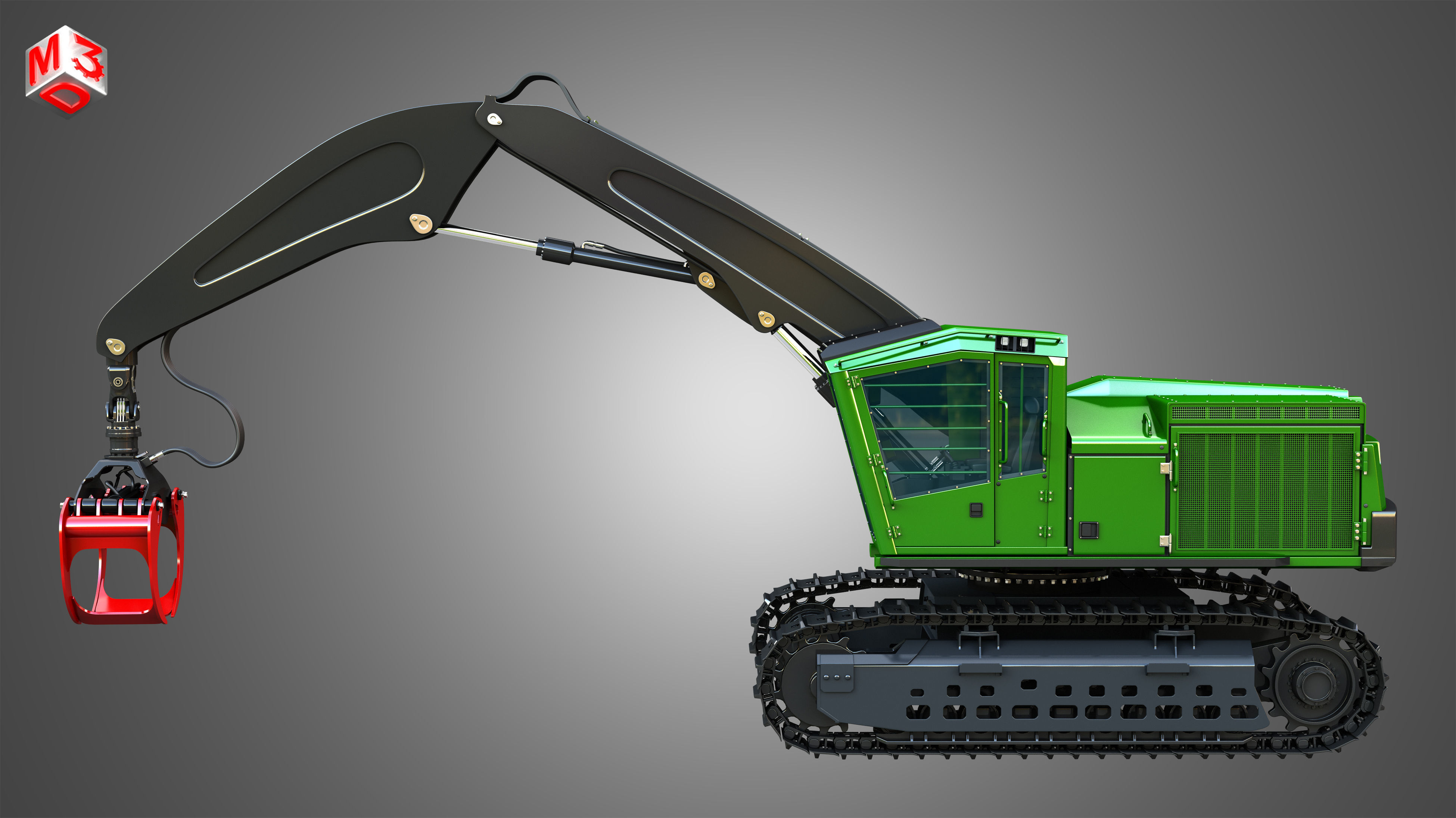 953MH Tracked Log Loader 3D model | CGTrader