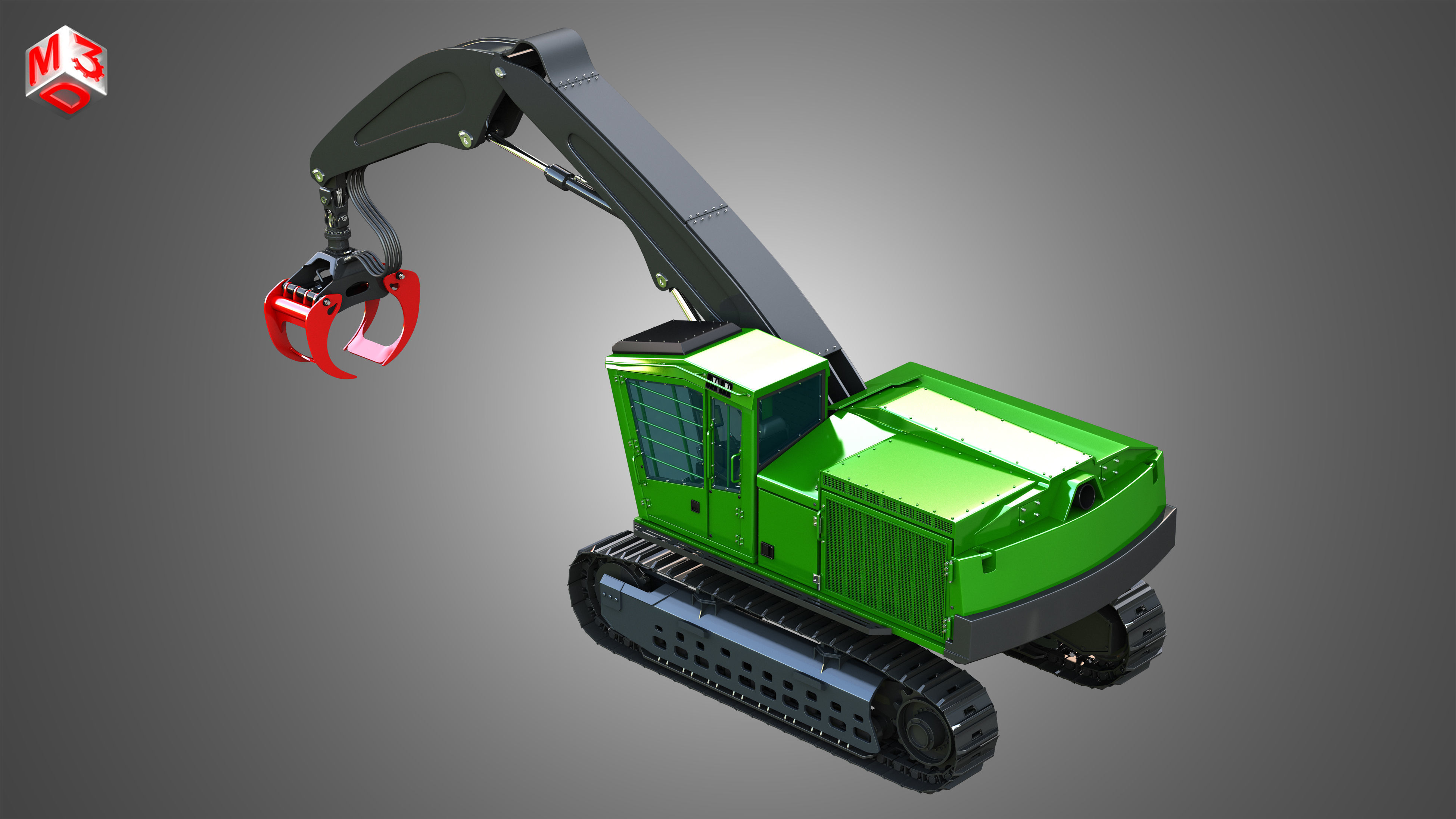 953MH Tracked Log Loader 3D model | CGTrader