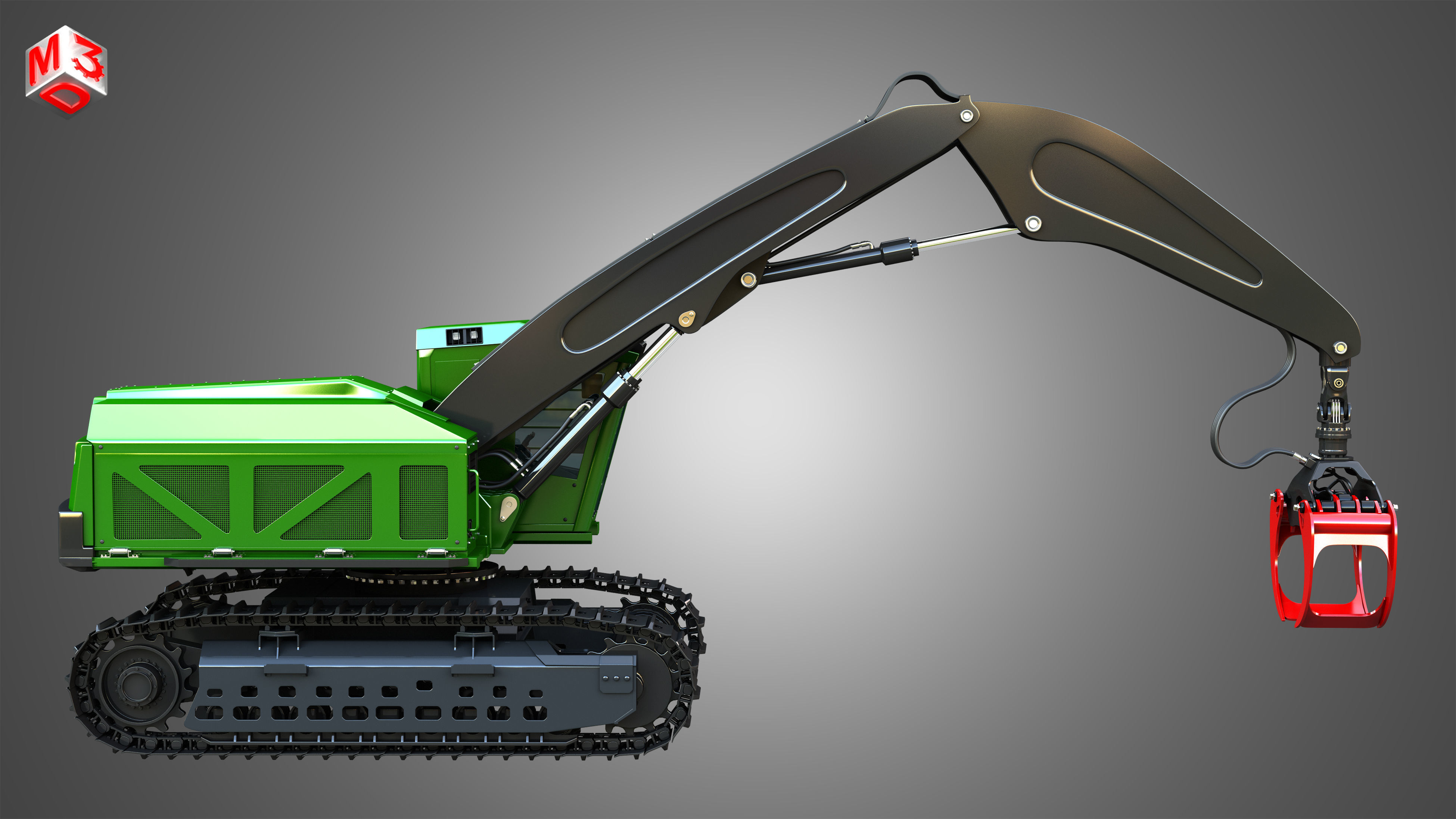 953MH Tracked Log Loader 3D model | CGTrader