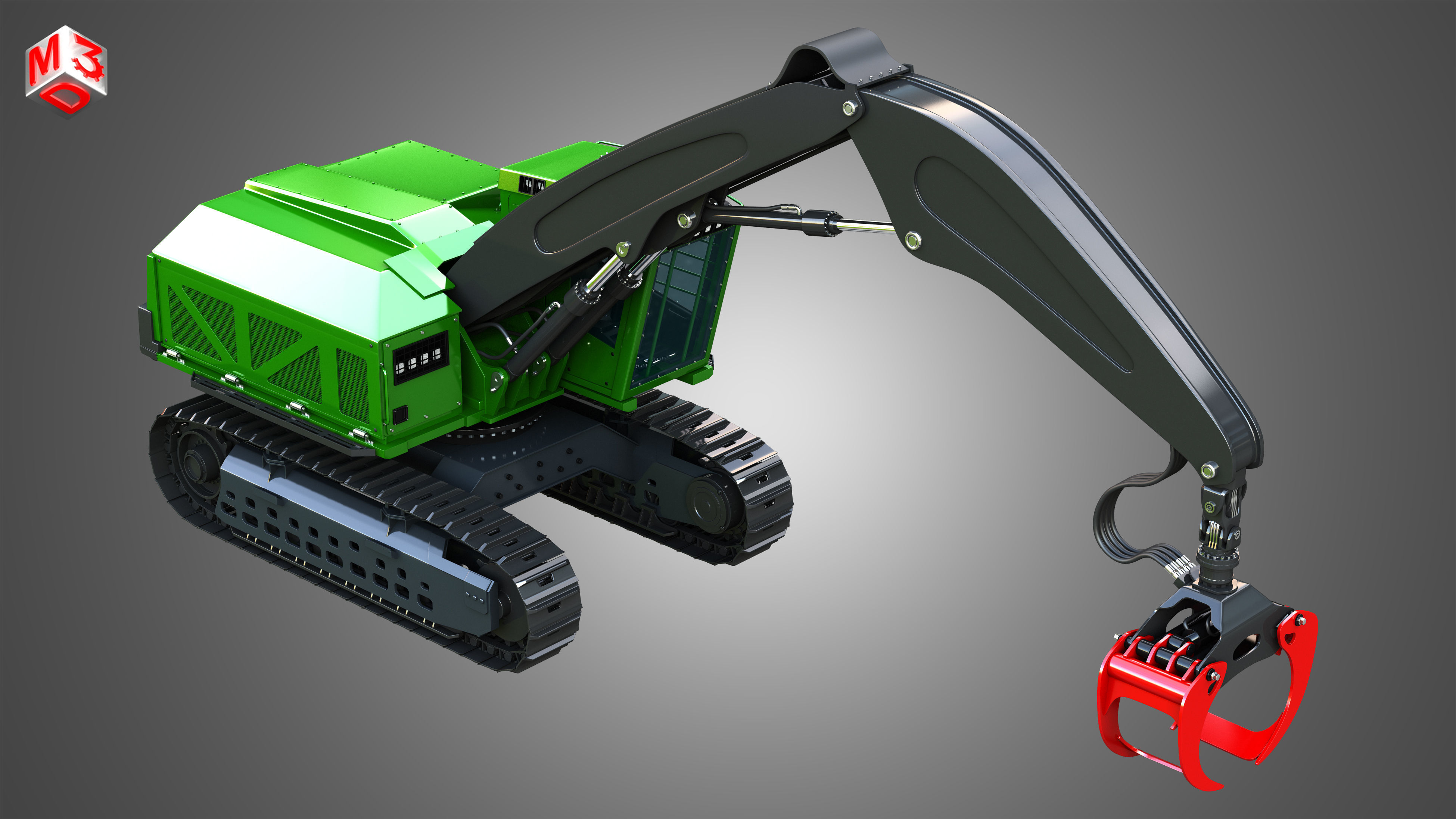 953MH Tracked Log Loader 3D model | CGTrader