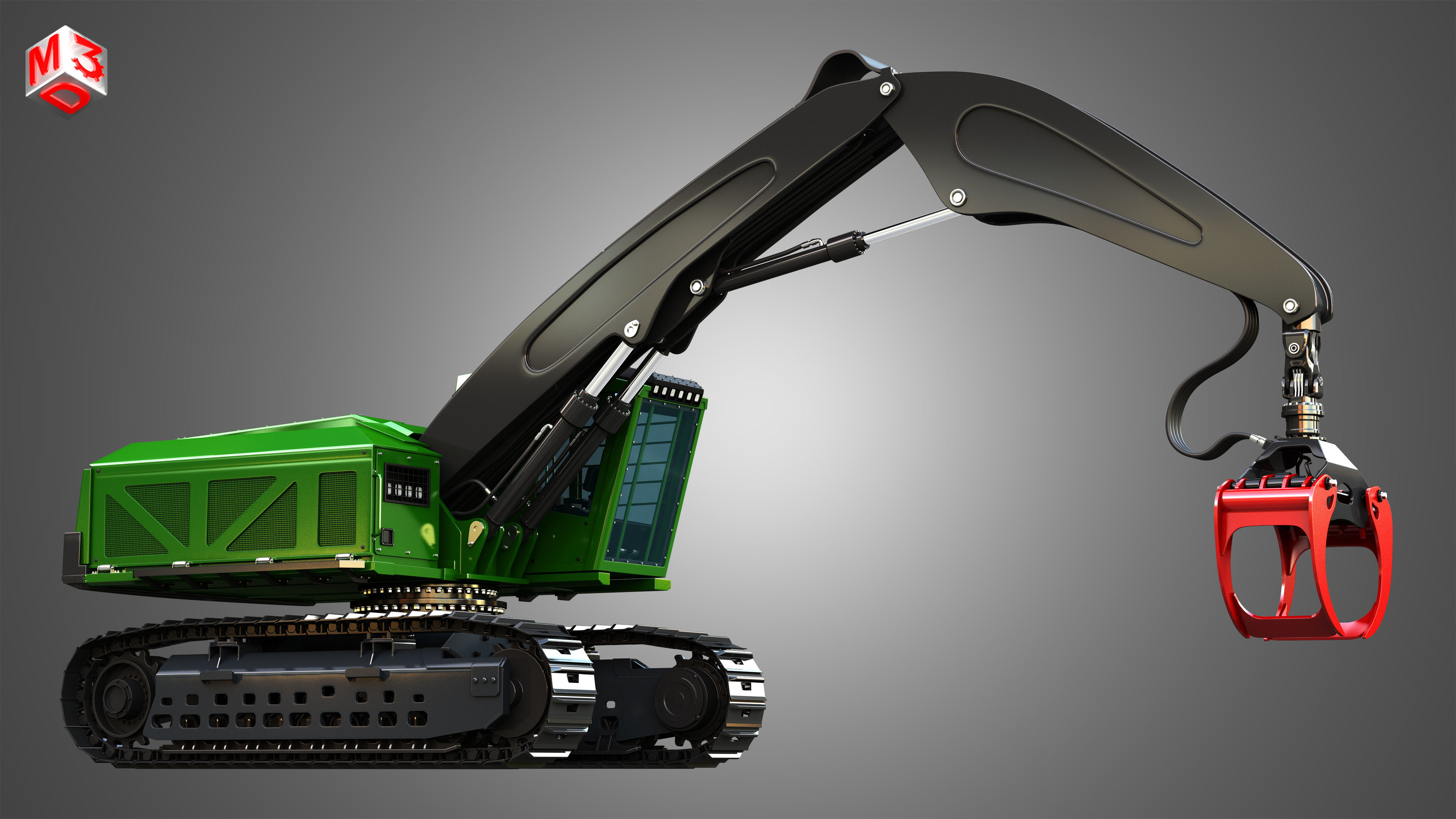 953MH Tracked Log Loader 3D model | CGTrader