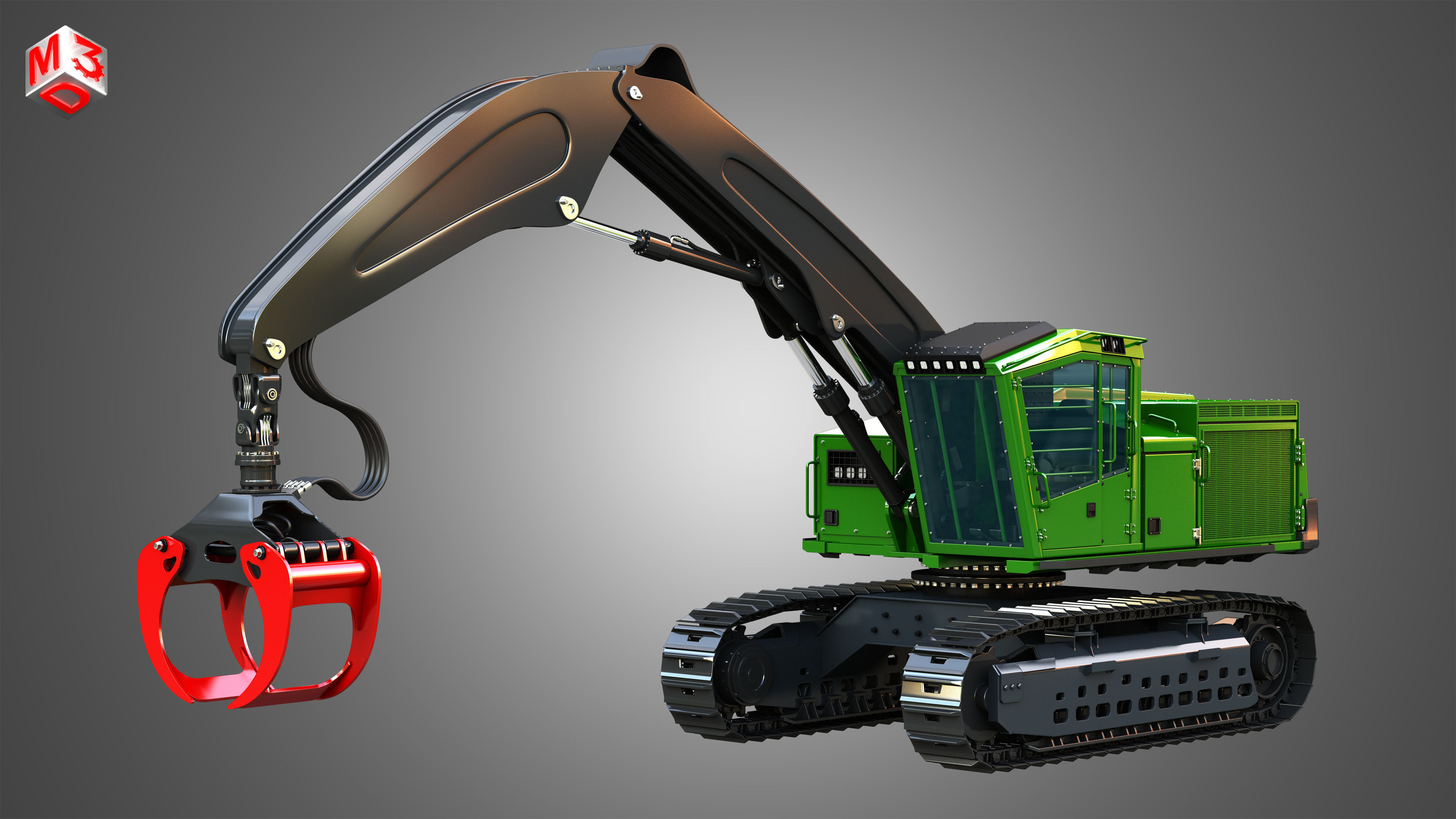 953MH Tracked Log Loader 3D model | CGTrader