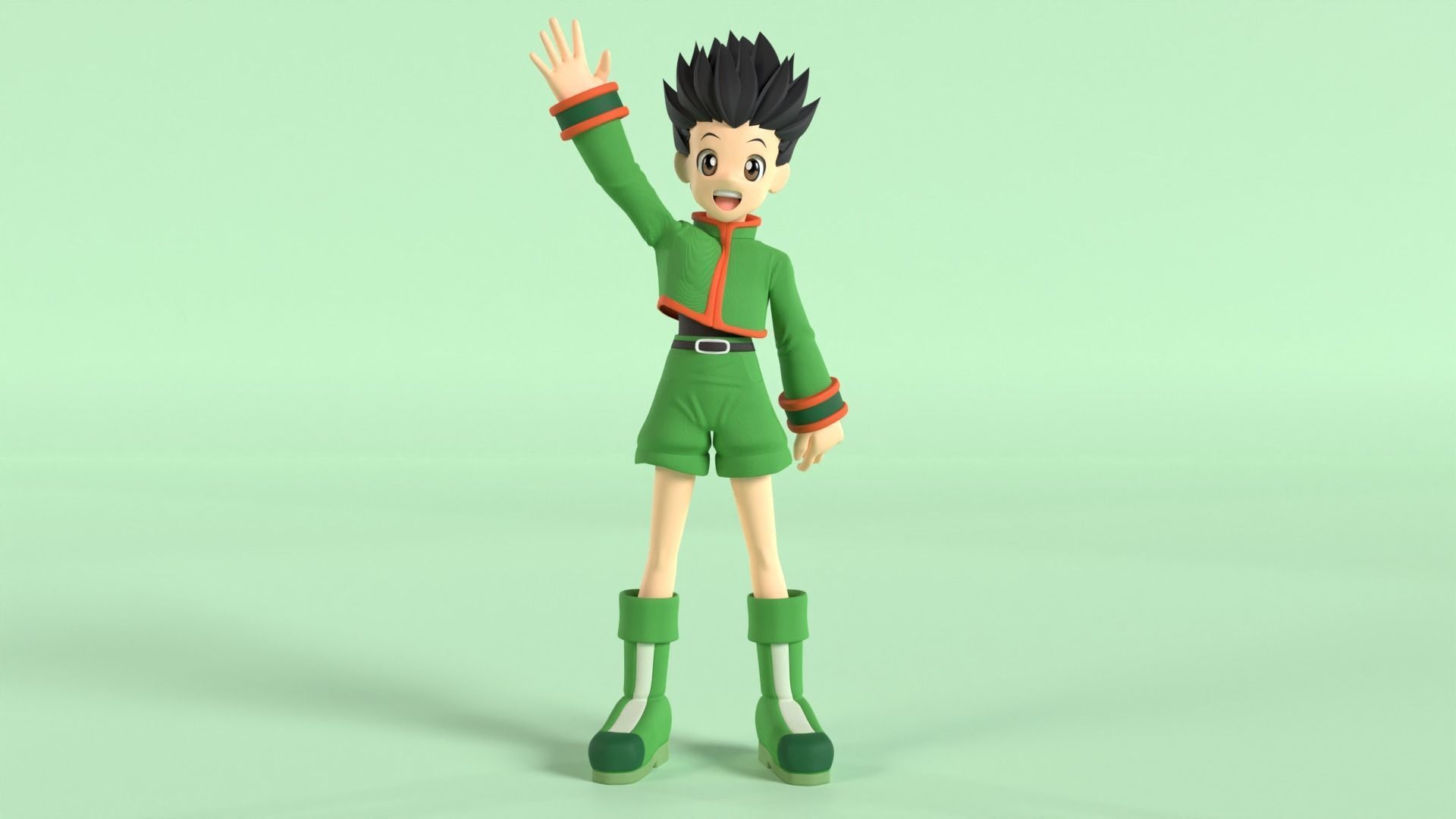Gon Freecss - Hunter x Hunter 3D model rigged | CGTrader