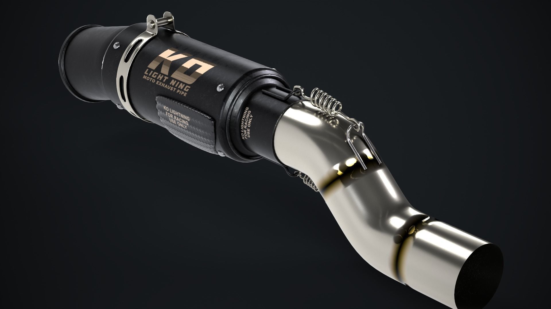 3D model Exhaust Muffler Black VR / AR / low-poly | CGTrader