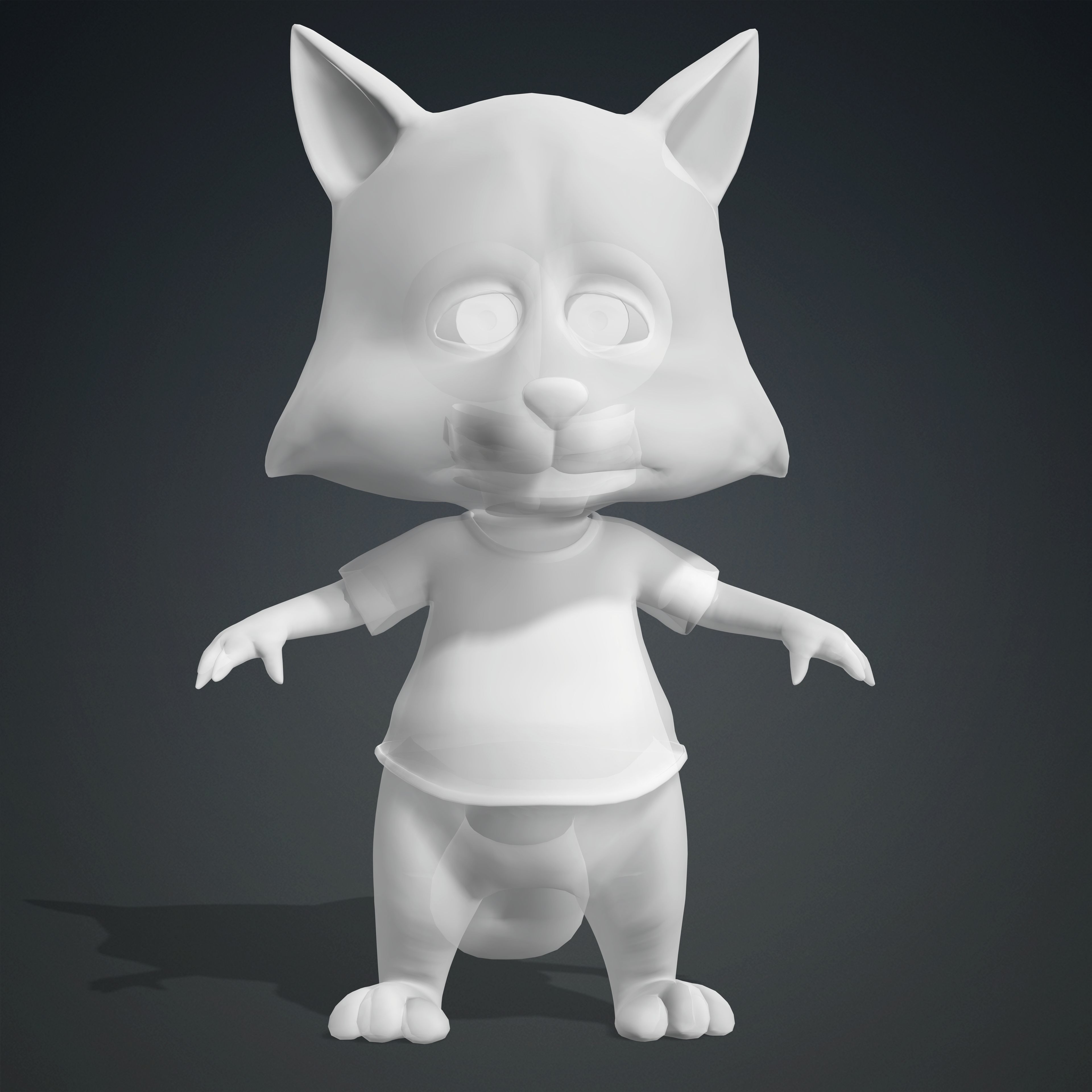 3D model Humanoid Cat VR / AR / low-poly | CGTrader