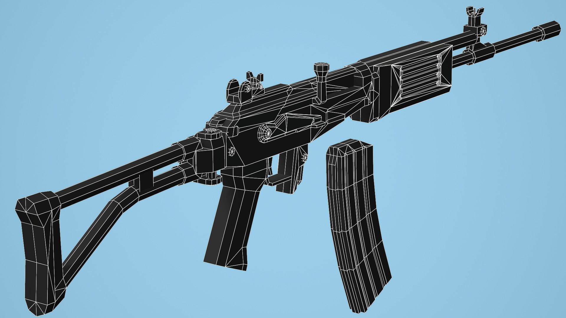 3D model Stylized Galil ARM Low Poly Mobile Ready VR / AR / low-poly ...