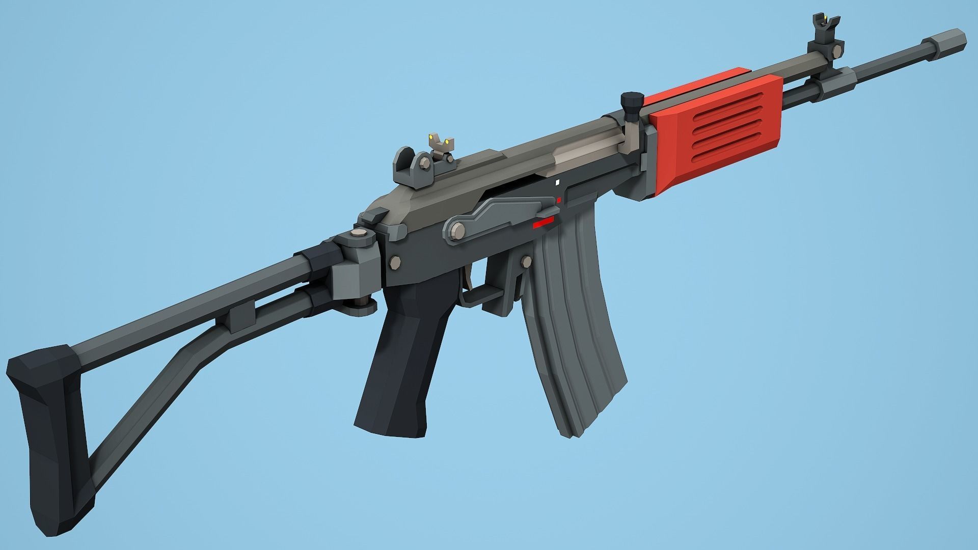3D model Stylized Galil ARM Low Poly Mobile Ready VR / AR / low-poly ...