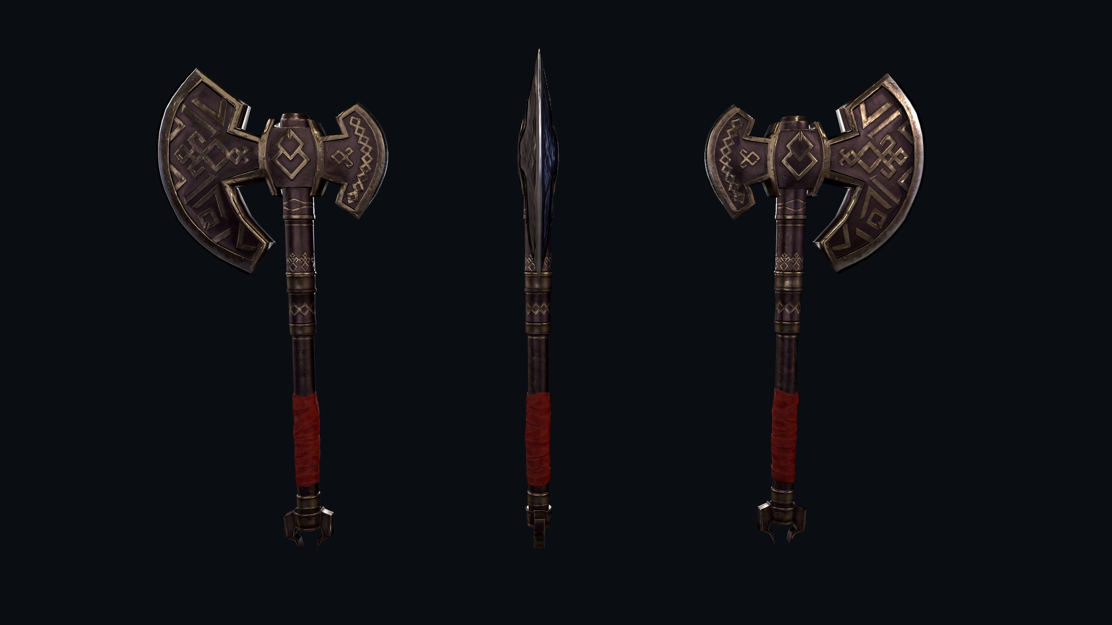 Dwarf axe 3D model | CGTrader