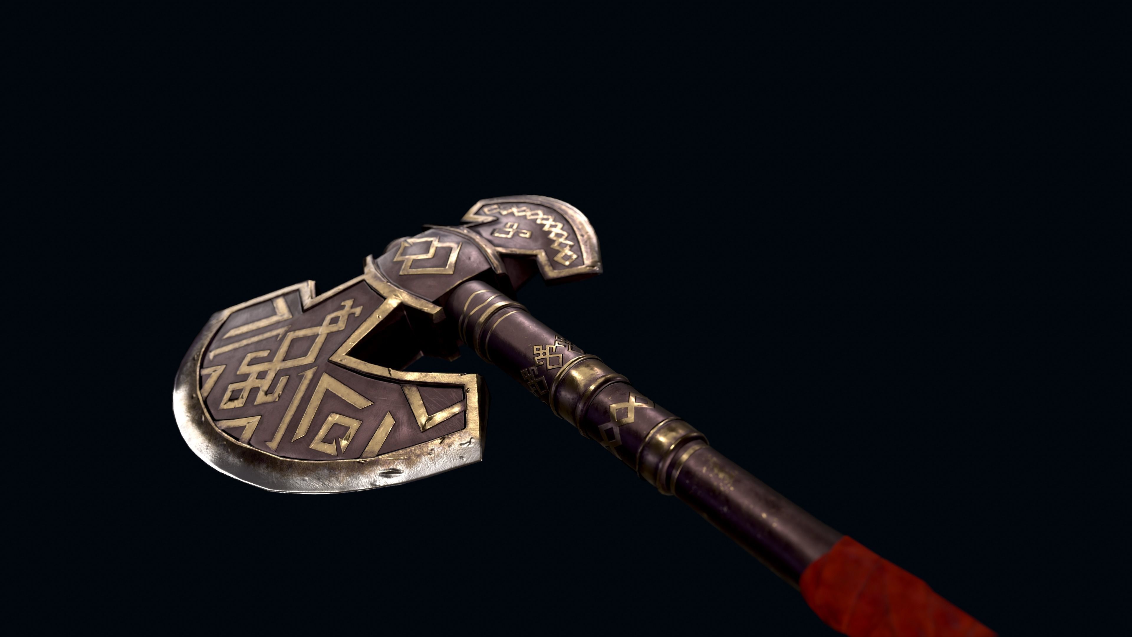 Dwarf axe 3D model | CGTrader