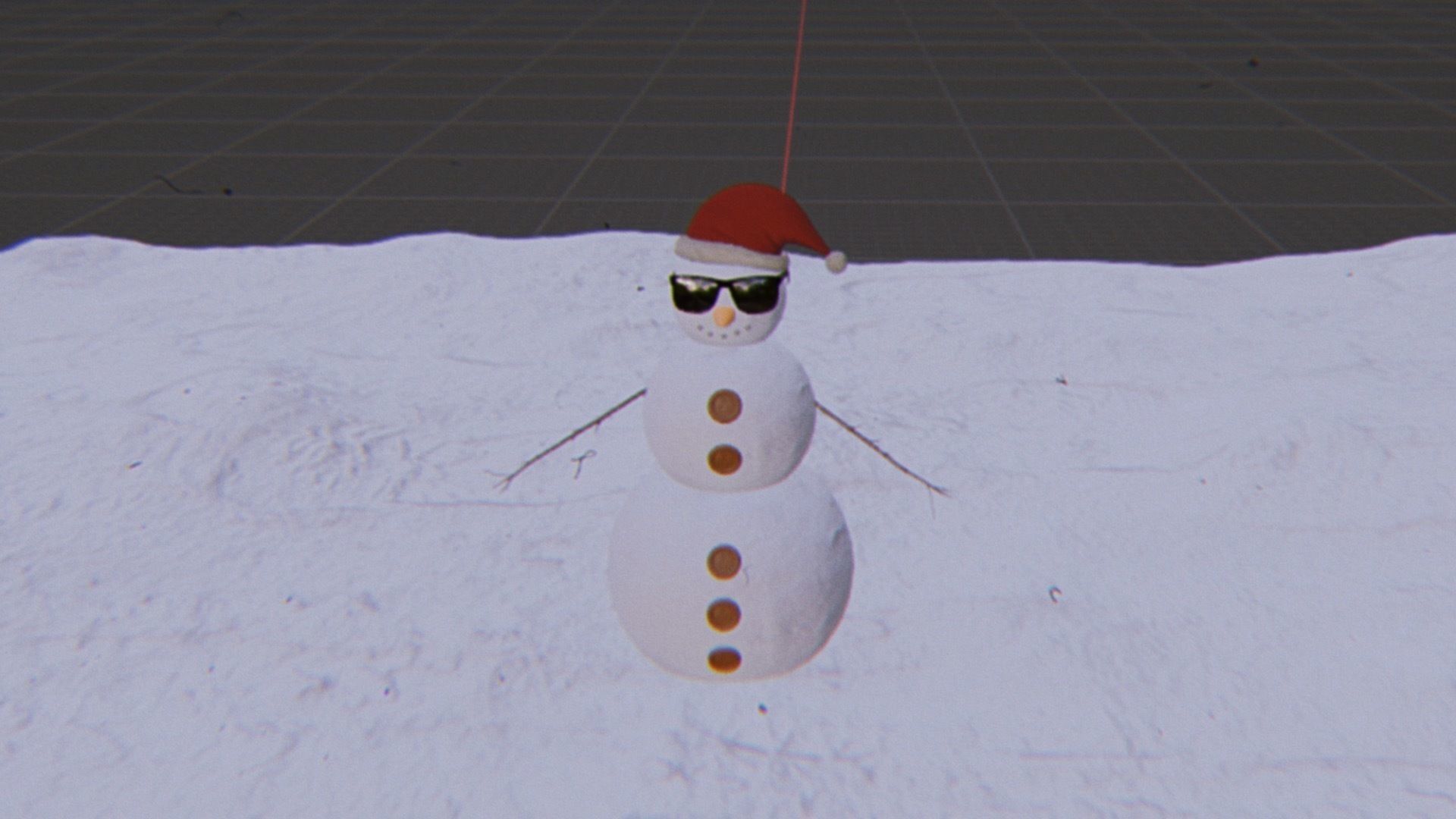 Snowman with sunglasses free VR / AR / low-poly 3D model | CGTrader