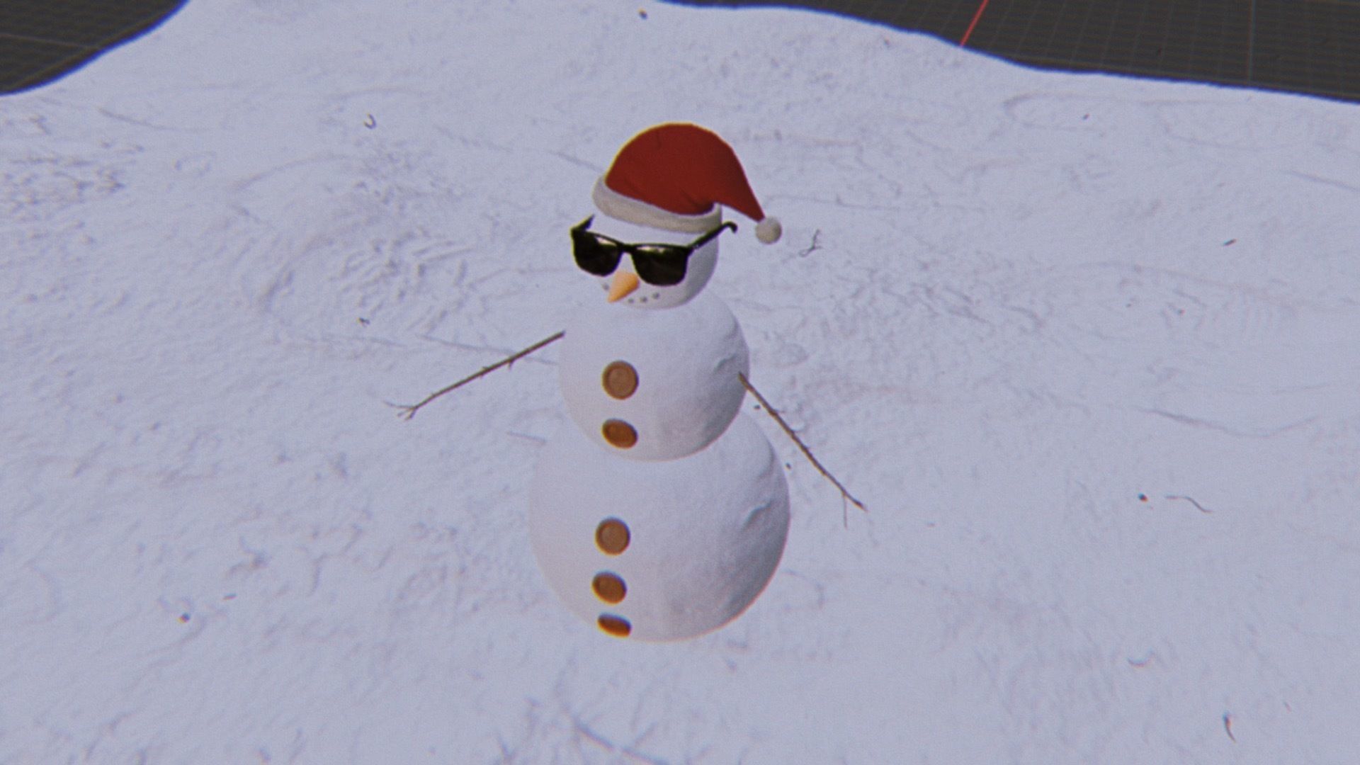 Snowman with sunglasses free VR / AR / low-poly 3D model | CGTrader