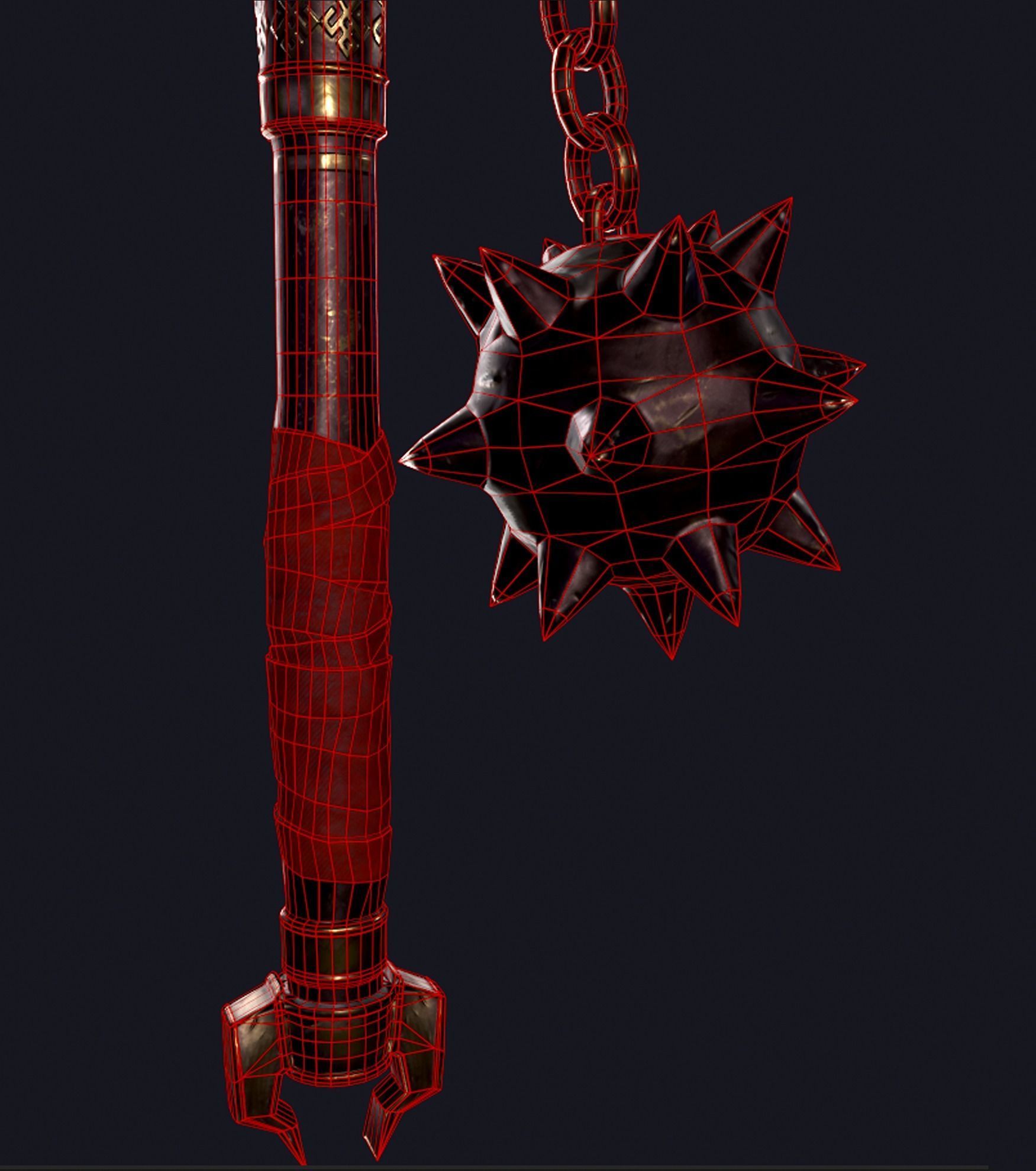 3D model Dwarf mace VR / AR / low-poly | CGTrader