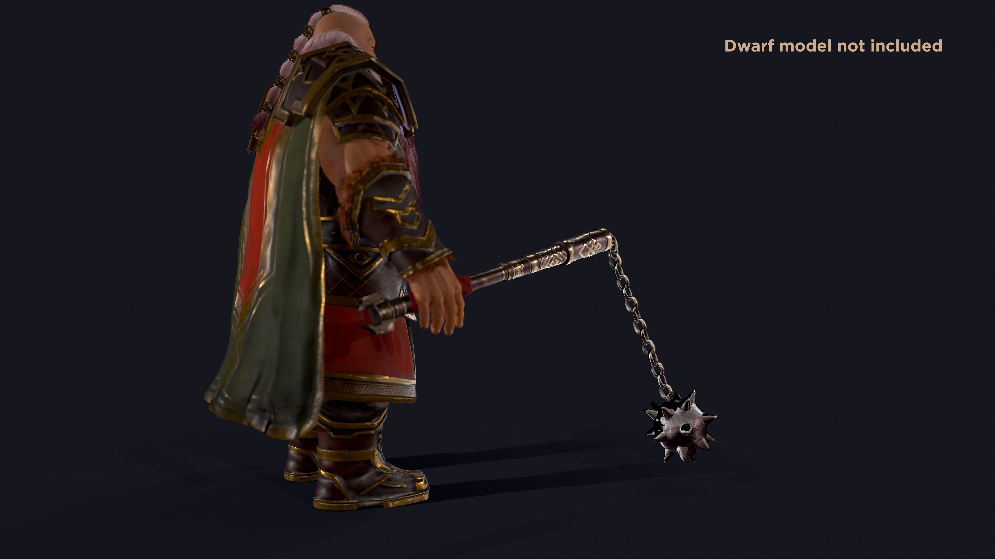 3D model Dwarf mace VR / AR / low-poly | CGTrader