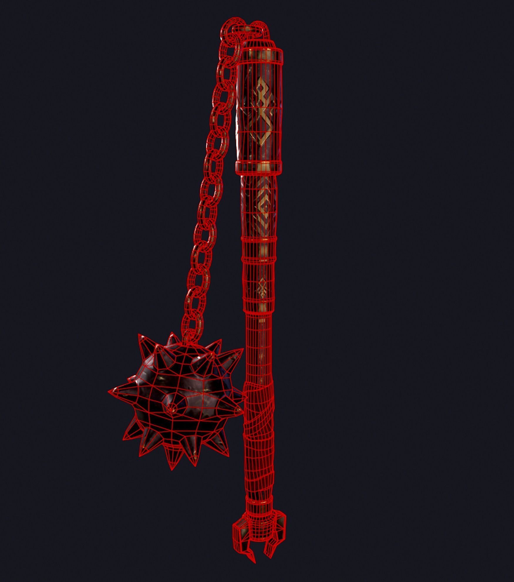 3D model Dwarf mace VR / AR / low-poly | CGTrader